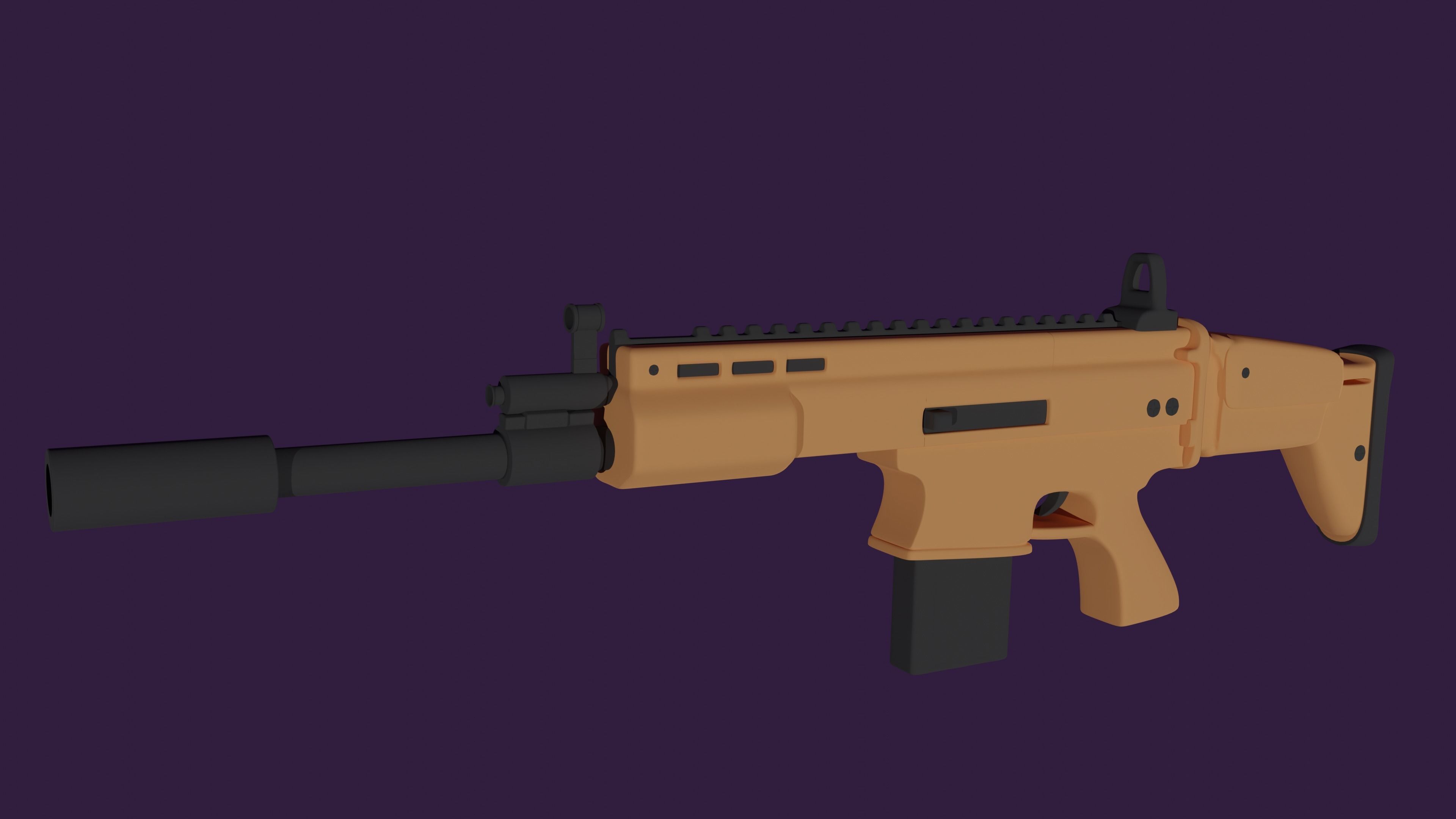 Scar Gun 3D model | CGTrader