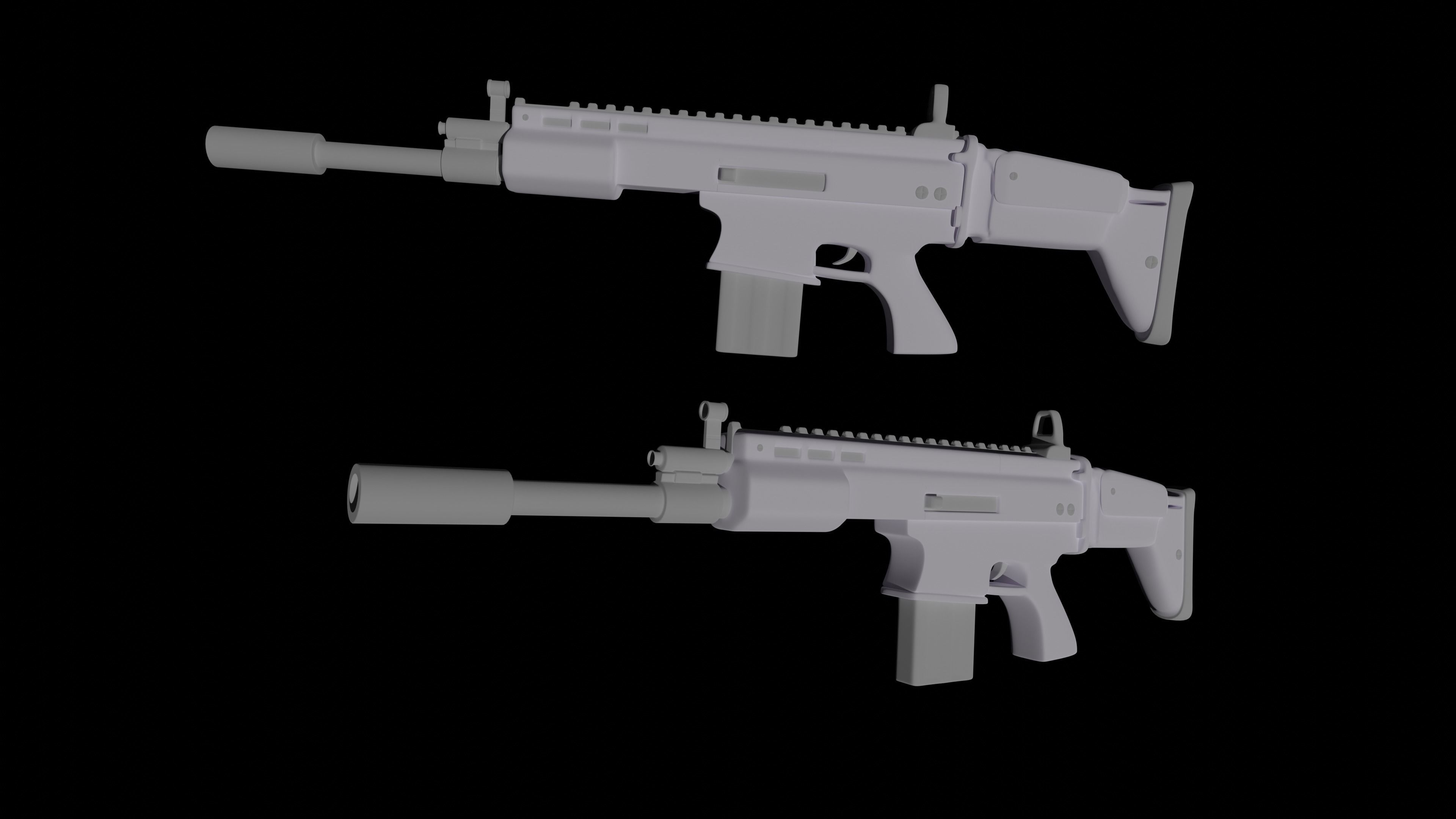 Scar Gun 3D model | CGTrader