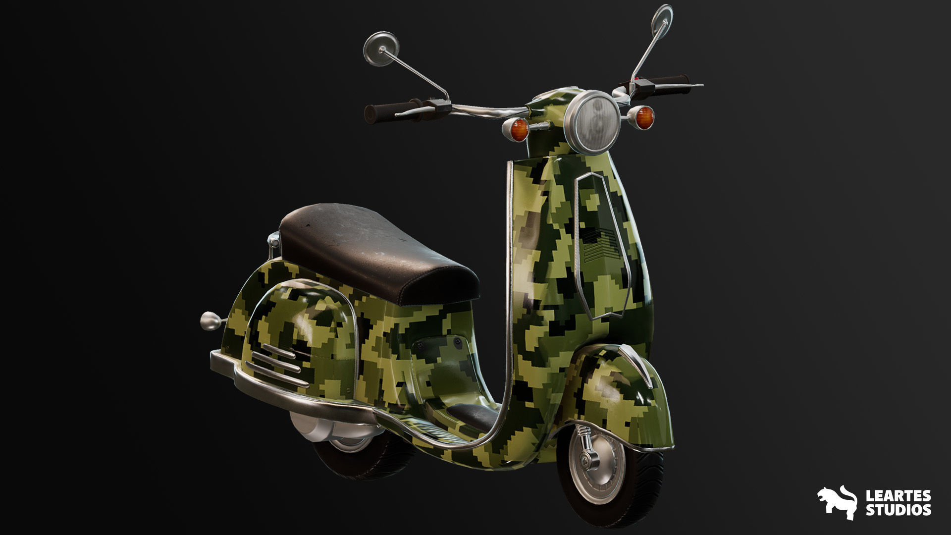 3D model City Scooter - Rigged BP Controllable with Skins VR / AR / low ...