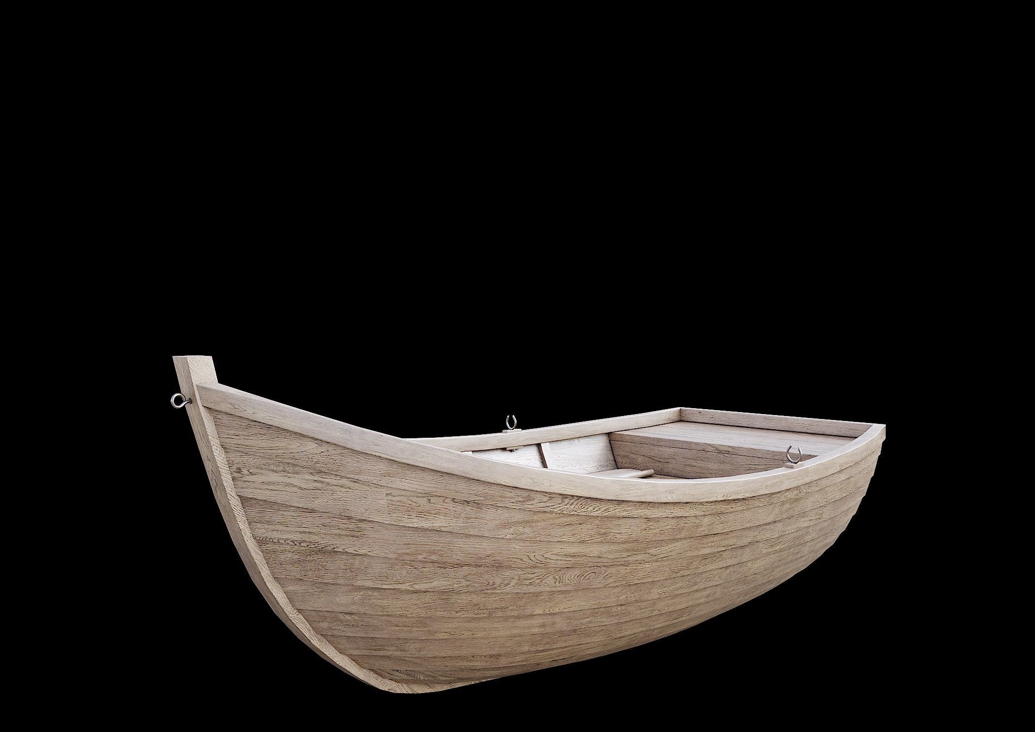 wooden boat 3D model | CGTrader