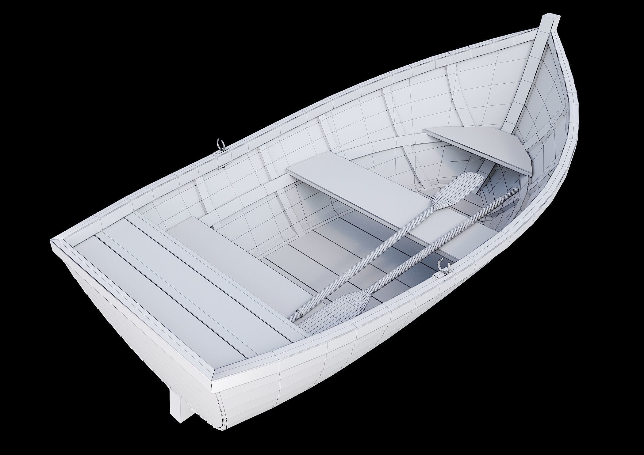 wooden boat 3D model | CGTrader