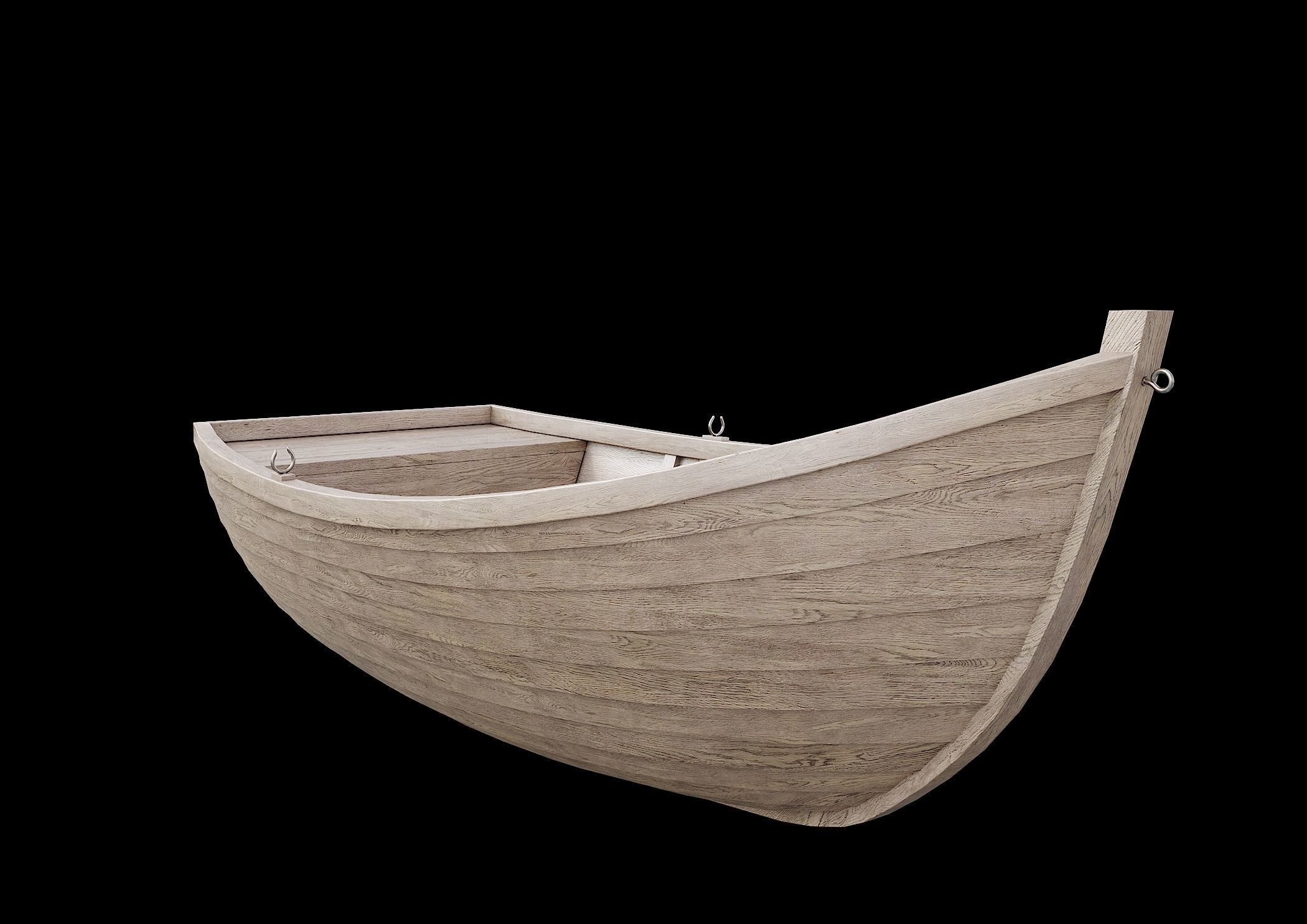 wooden boat 3D model | CGTrader