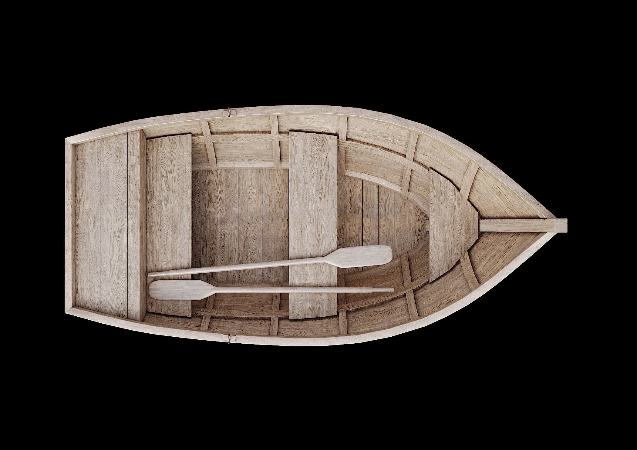 wooden boat 3D model | CGTrader