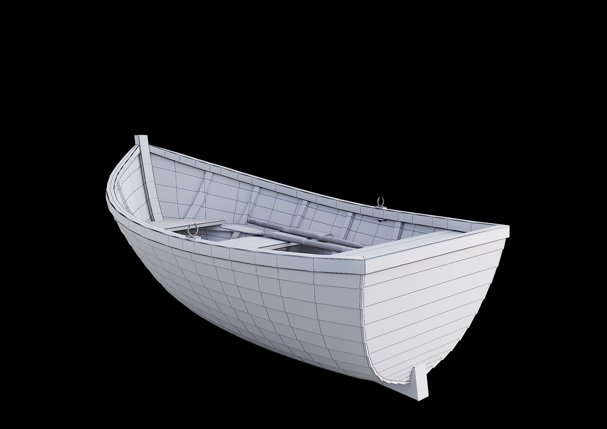 wooden boat 3D model | CGTrader