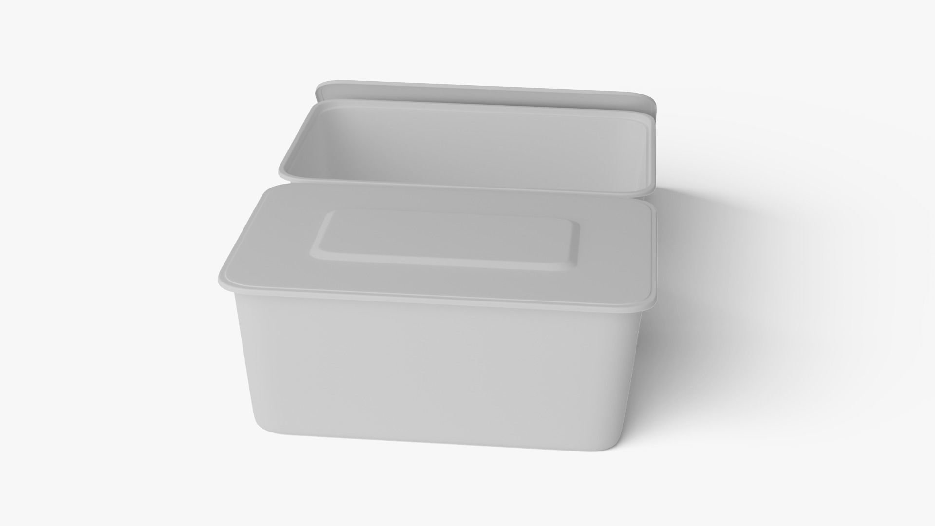 3D model Rectangle Meal Prep Container 2 VR / AR / low-poly | CGTrader