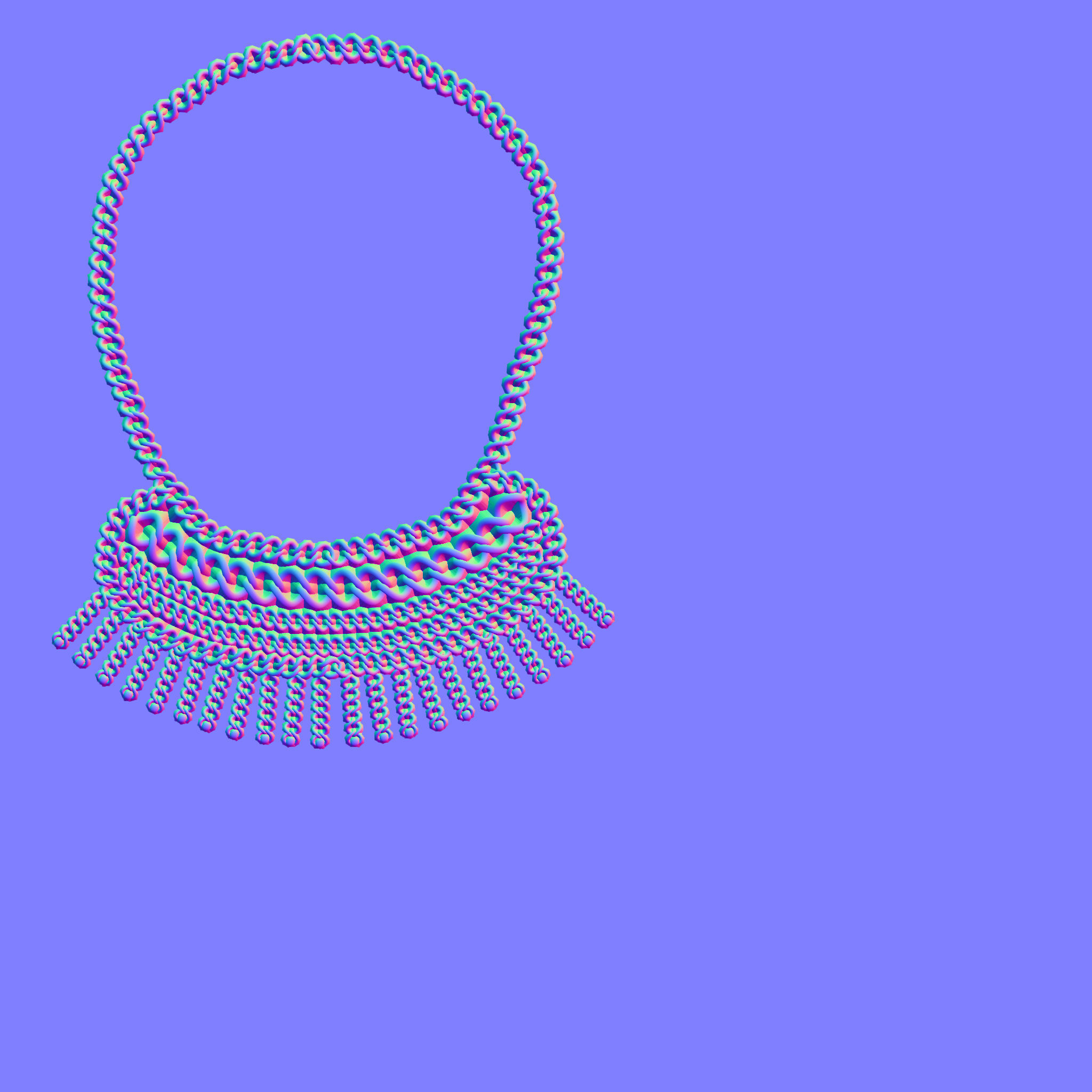 3D model Gold Chains Necklace VR / AR / low-poly | CGTrader