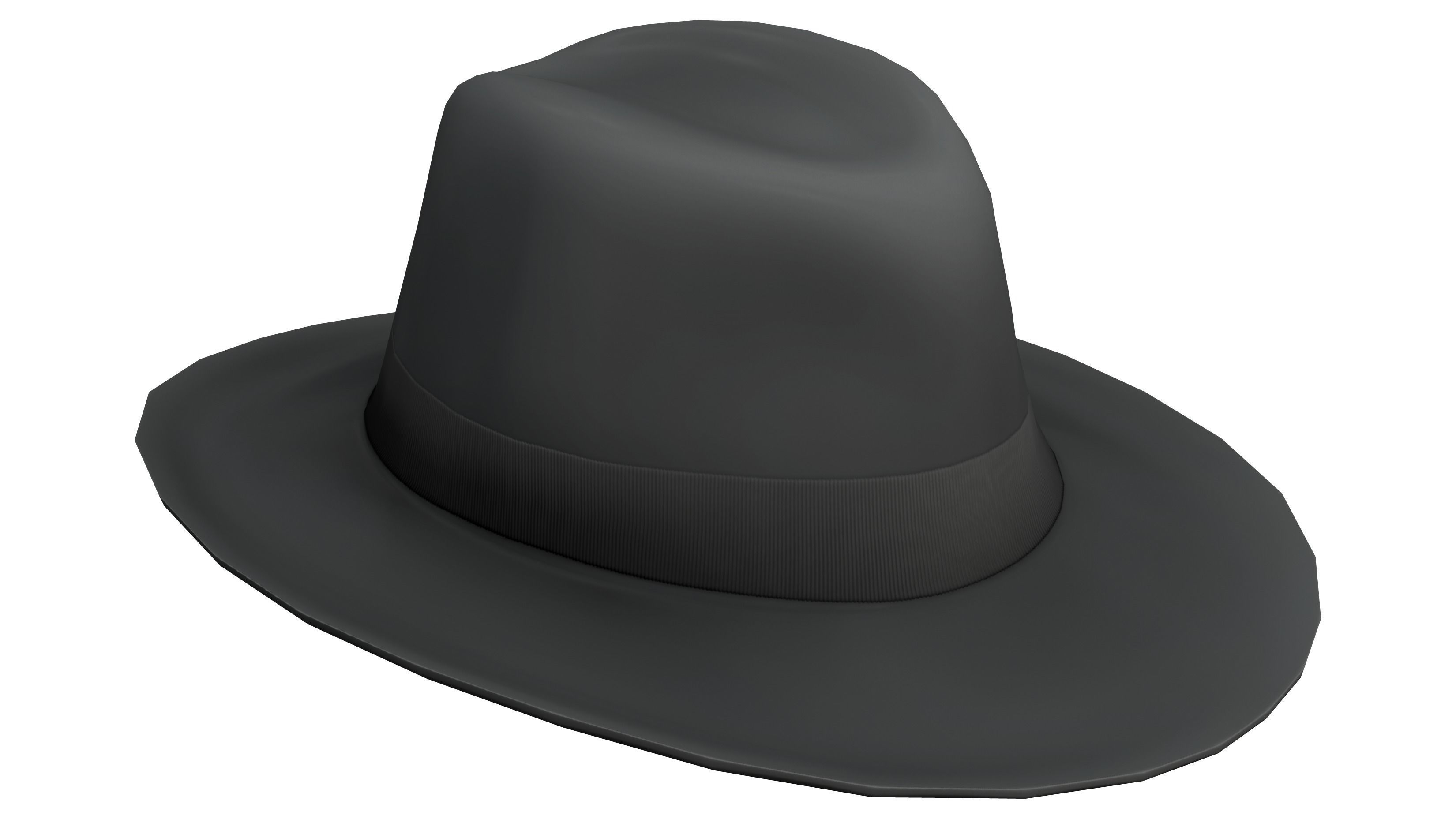 3D model Cool Black Fedora Hat VR / AR / low-poly | CGTrader
