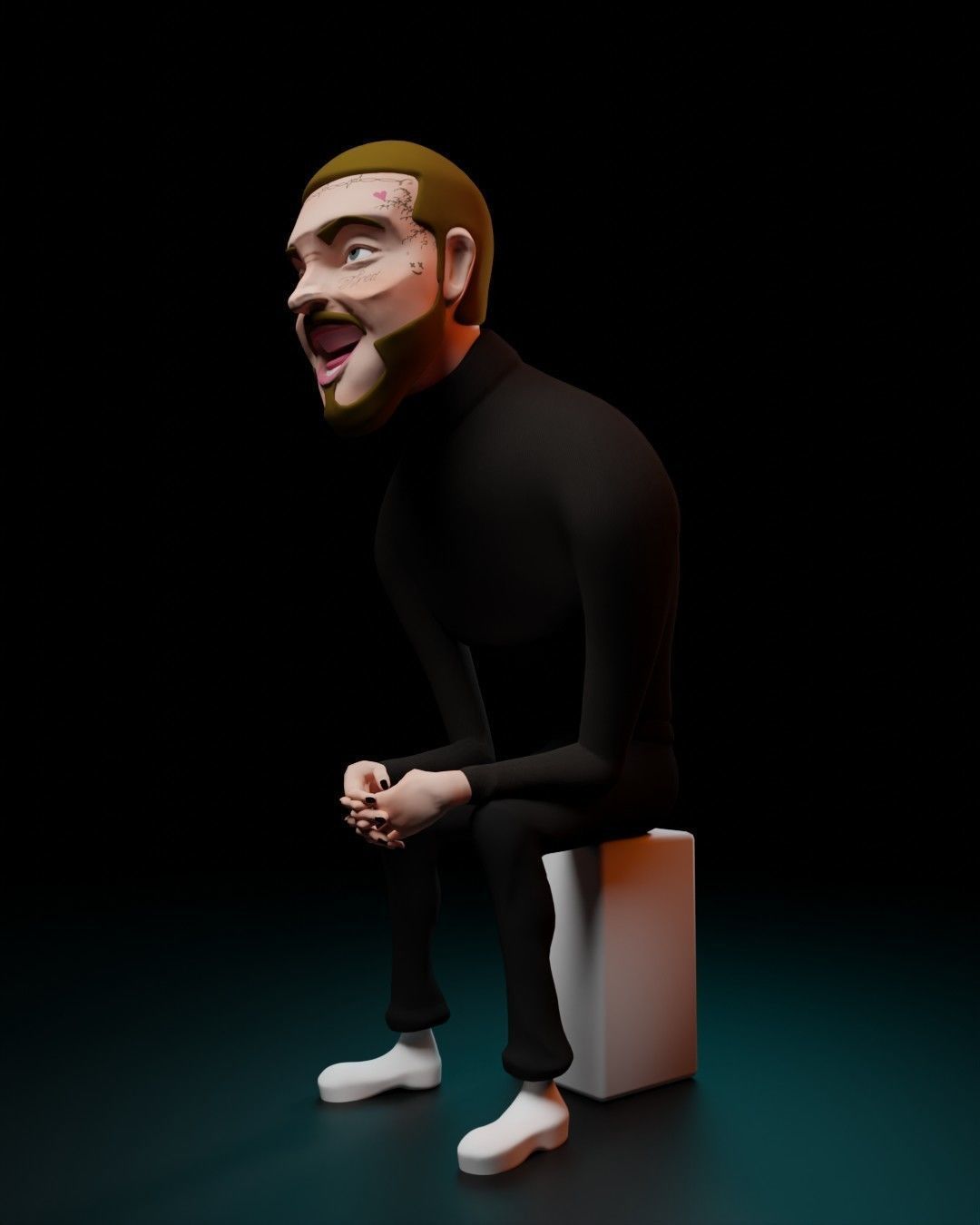 3D model POST MALONE 3D MODEL VR / AR / low-poly | CGTrader