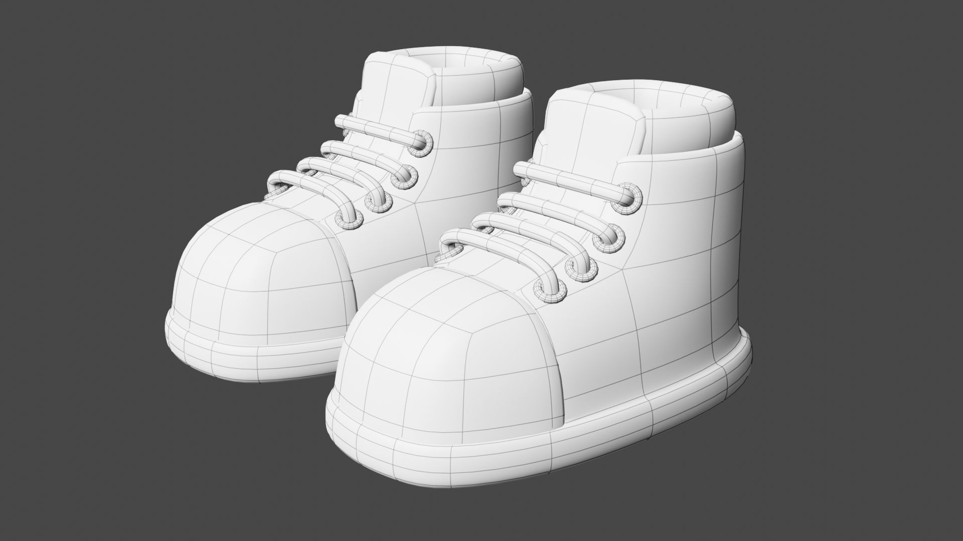 Sneaker Shoes or Footwear 3D Model Easy Cartoon Minimalist Style 3D ...