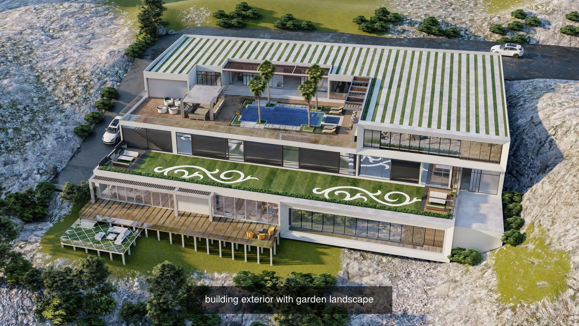 Swimming Pool with Landscape 3D model collection | CGTrader