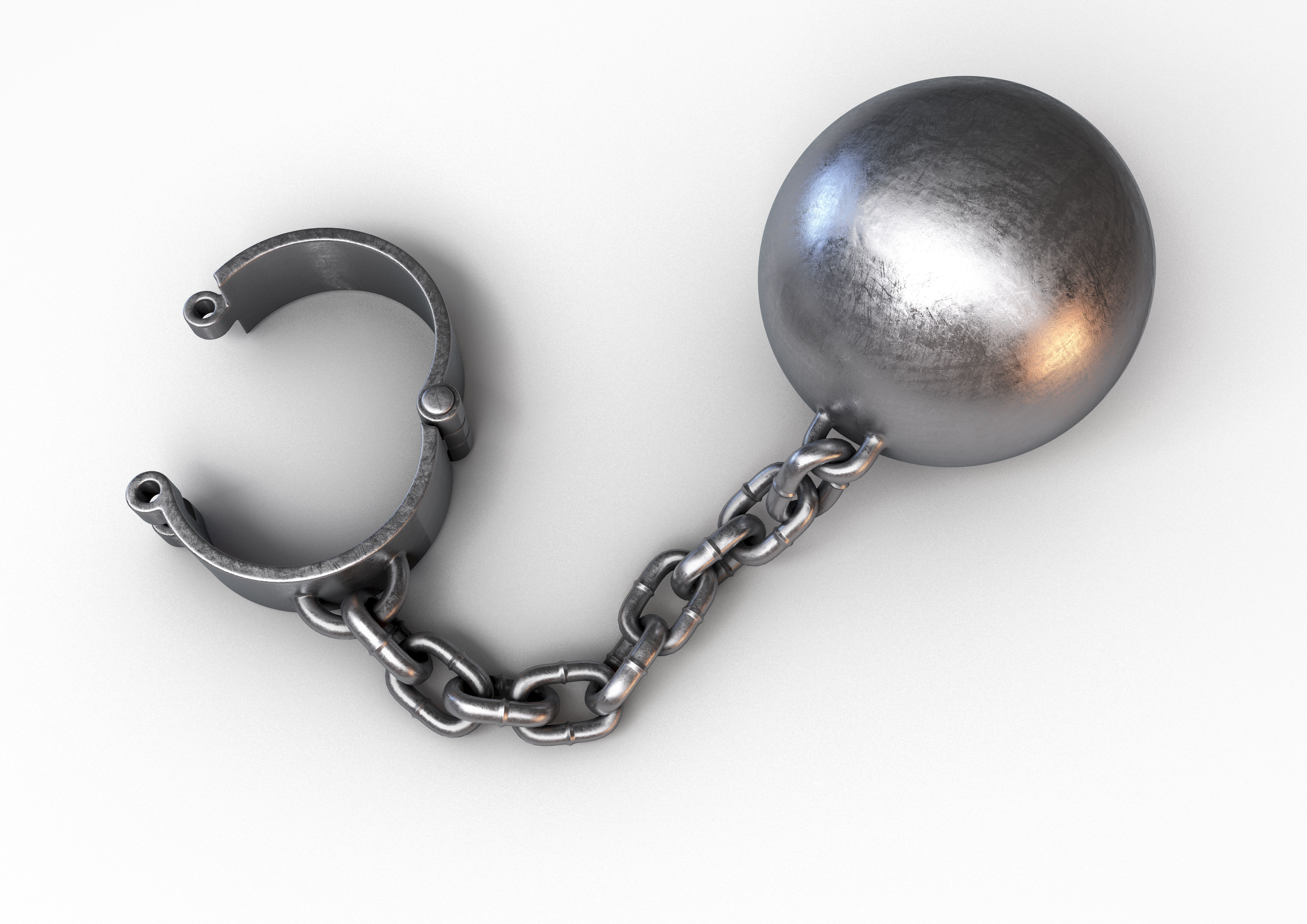 Ball And Chain Shackle 3D model | CGTrader