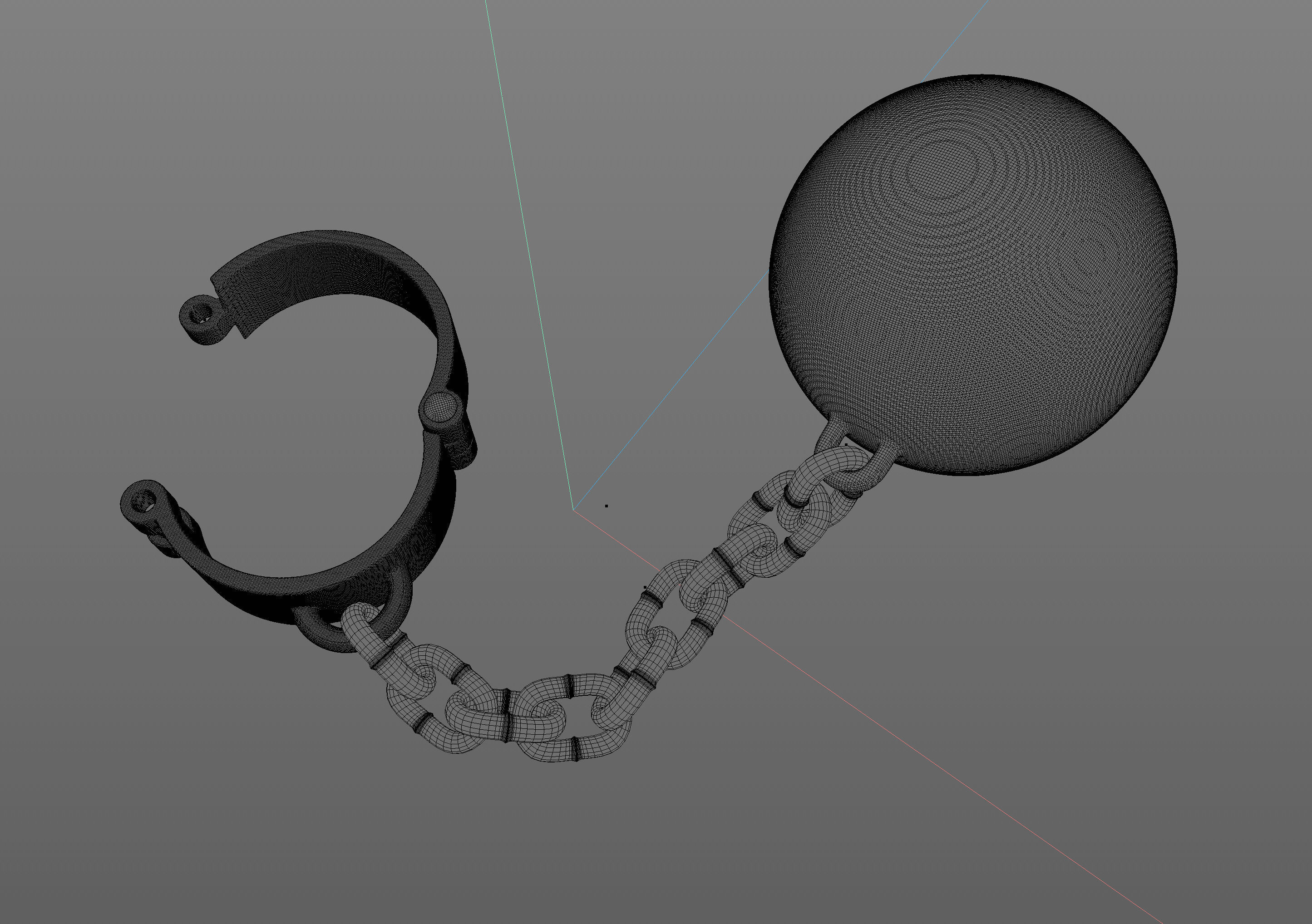 Ball And Chain Shackle 3D model | CGTrader