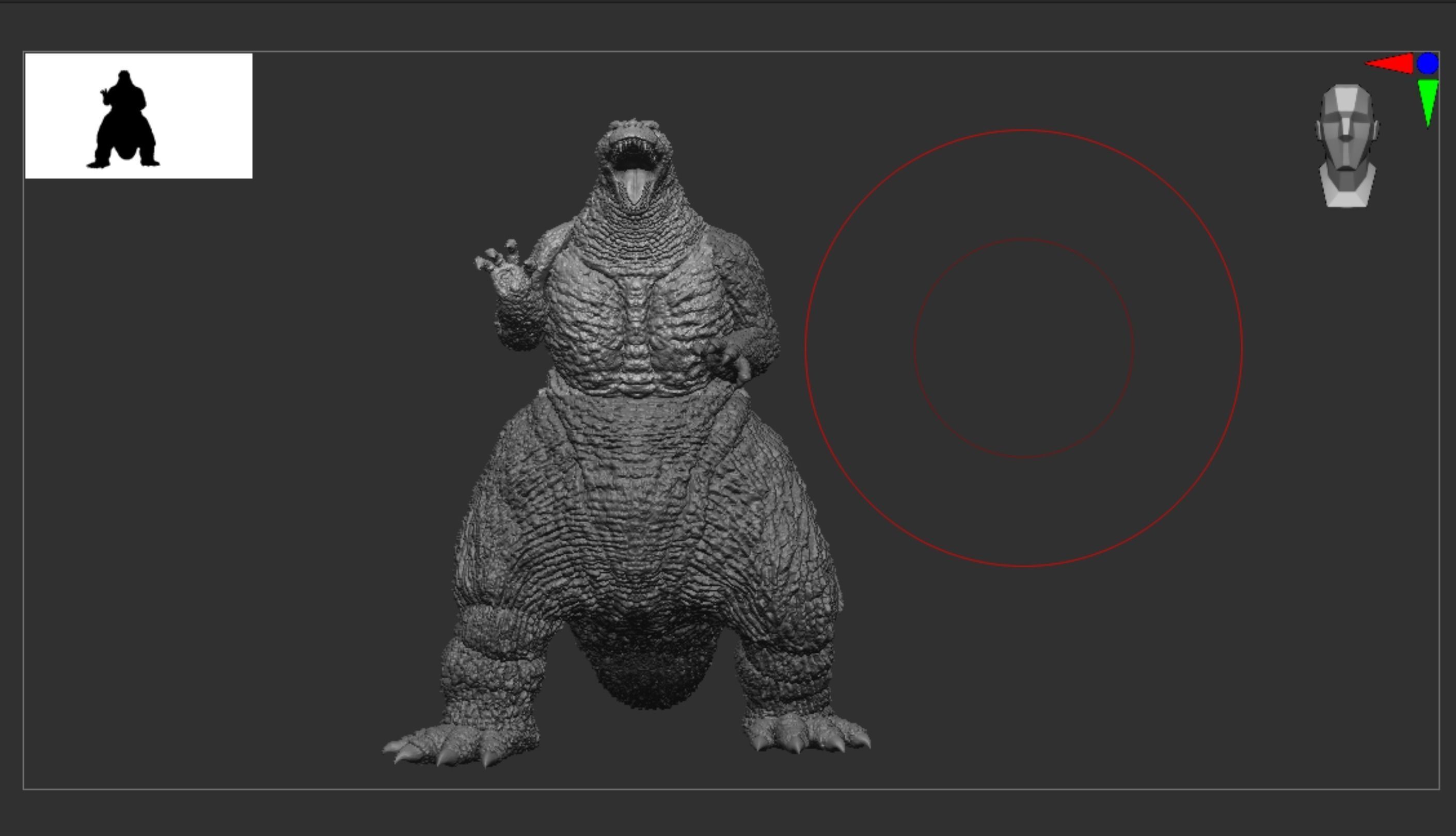 Classic Godzilla sculpted in Zbrush 1 piece ready to 3D print 3D model ...
