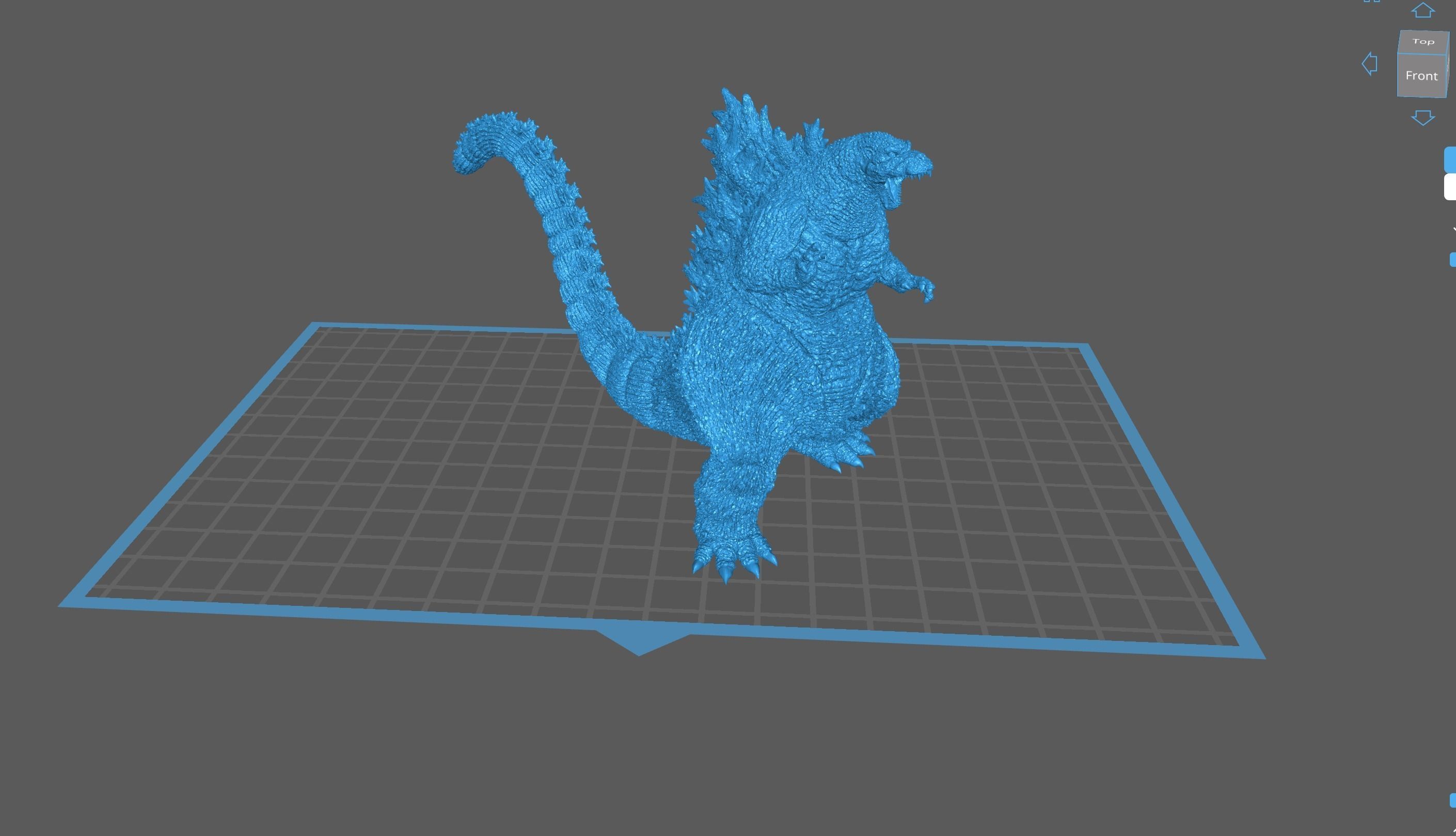 Classic Godzilla sculpted in Zbrush 1 piece ready to 3D print 3D model ...