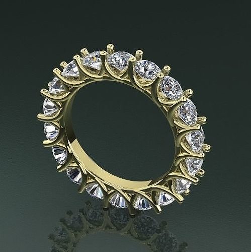 Engagement Ring Model 2612 3D model 3D printable | CGTrader