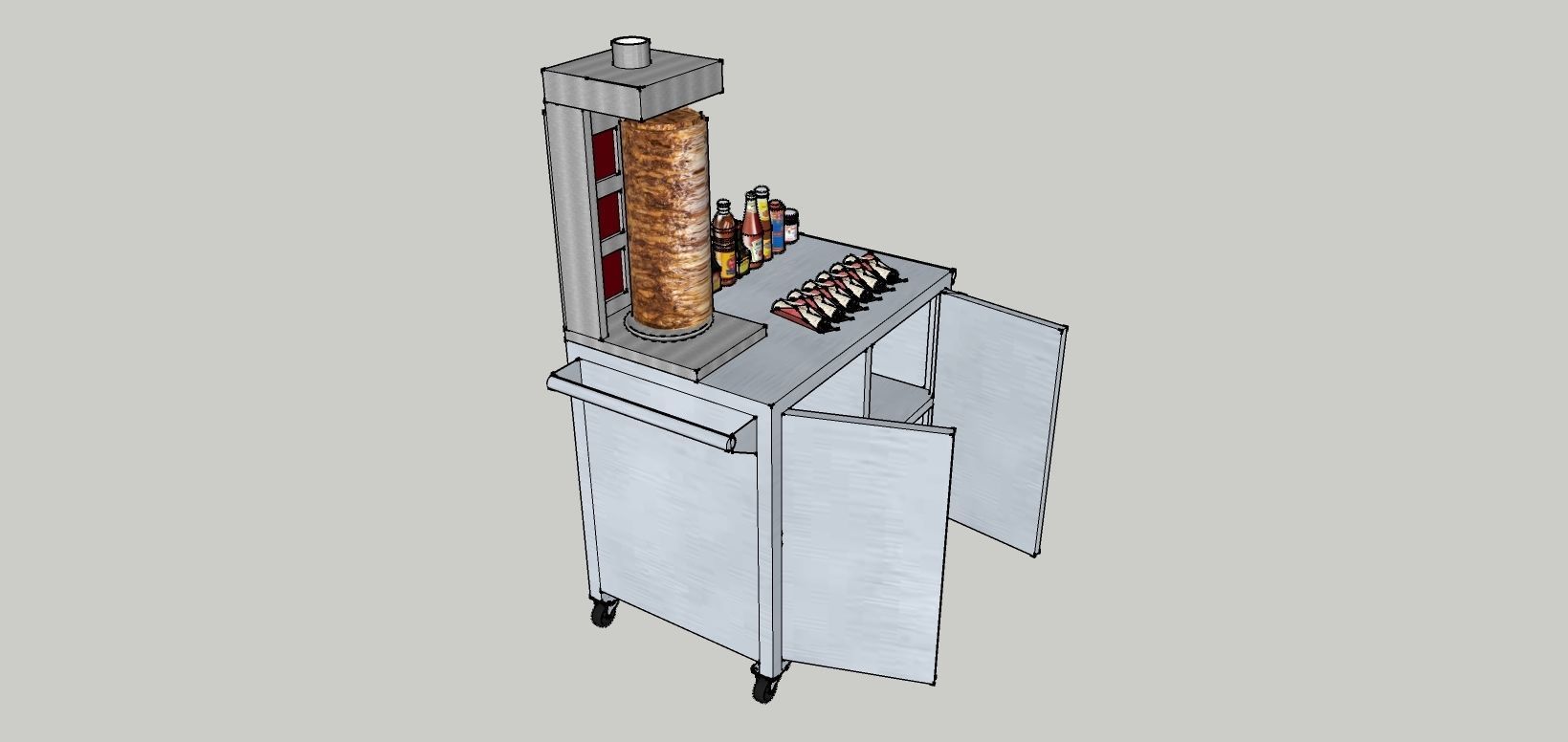 3D model SHAWARMA MACHINE VR / AR / low-poly | CGTrader