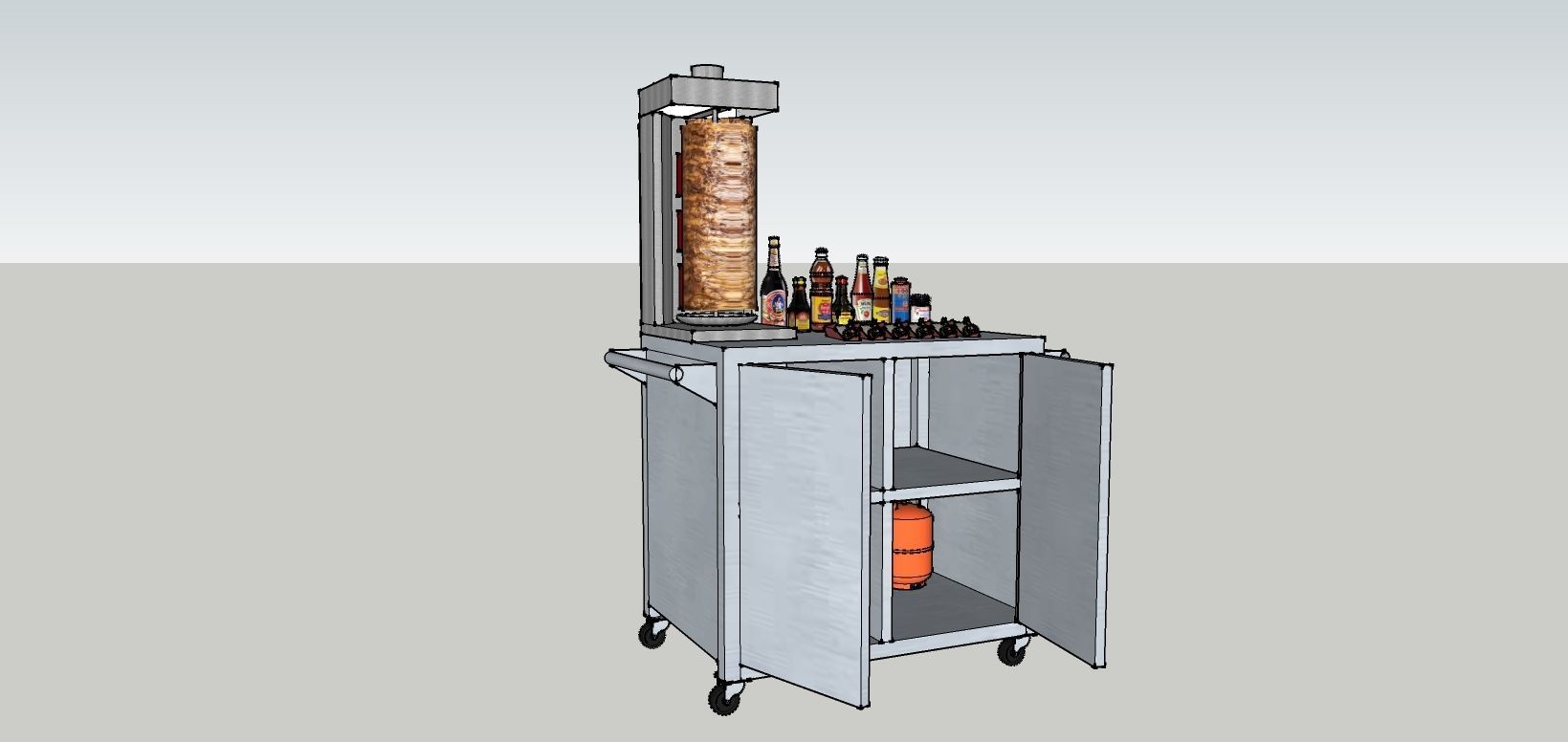 3D model SHAWARMA MACHINE VR / AR / low-poly | CGTrader