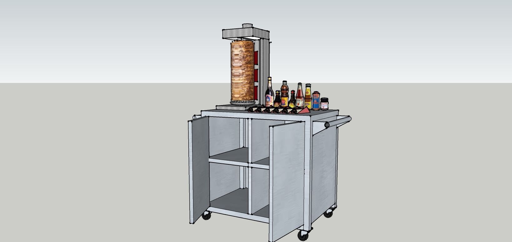 3D model SHAWARMA MACHINE VR / AR / low-poly | CGTrader