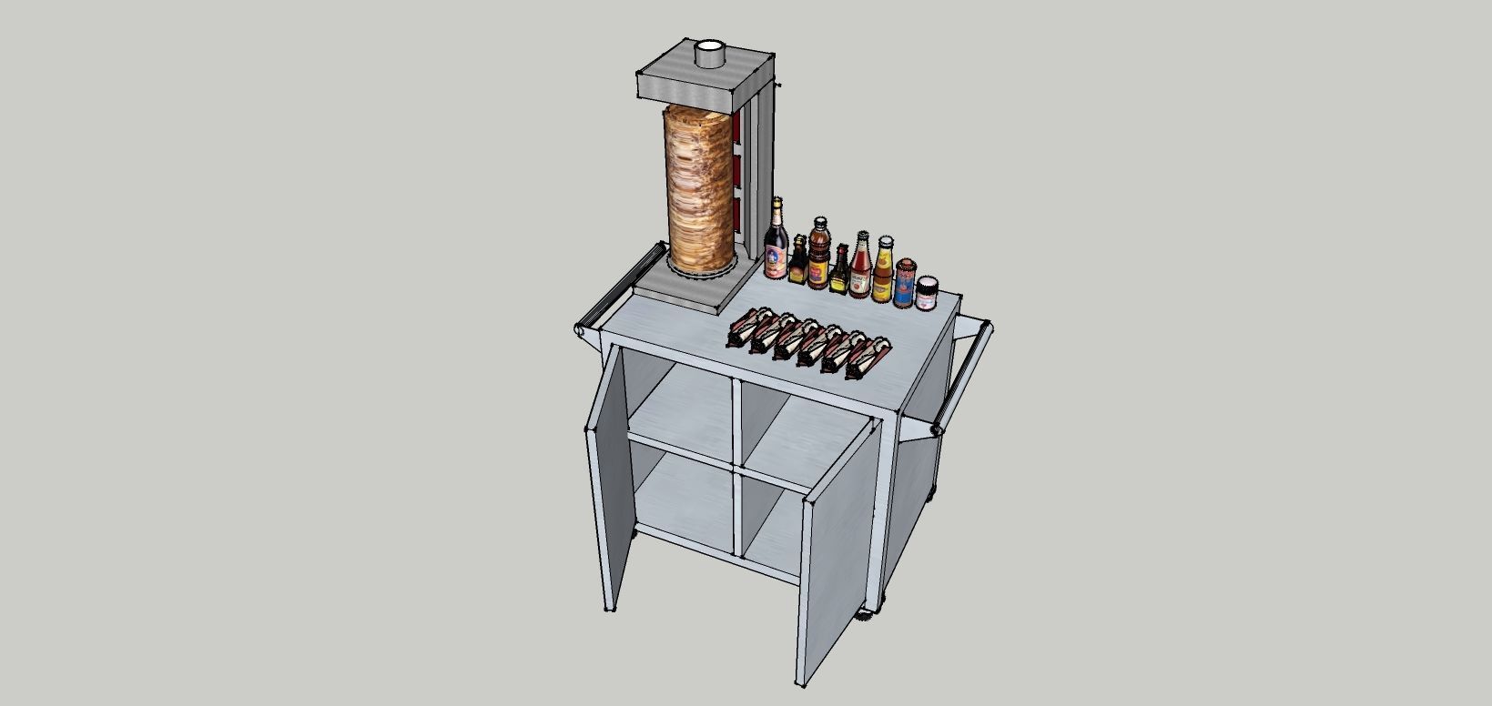 3D model SHAWARMA MACHINE VR / AR / low-poly | CGTrader