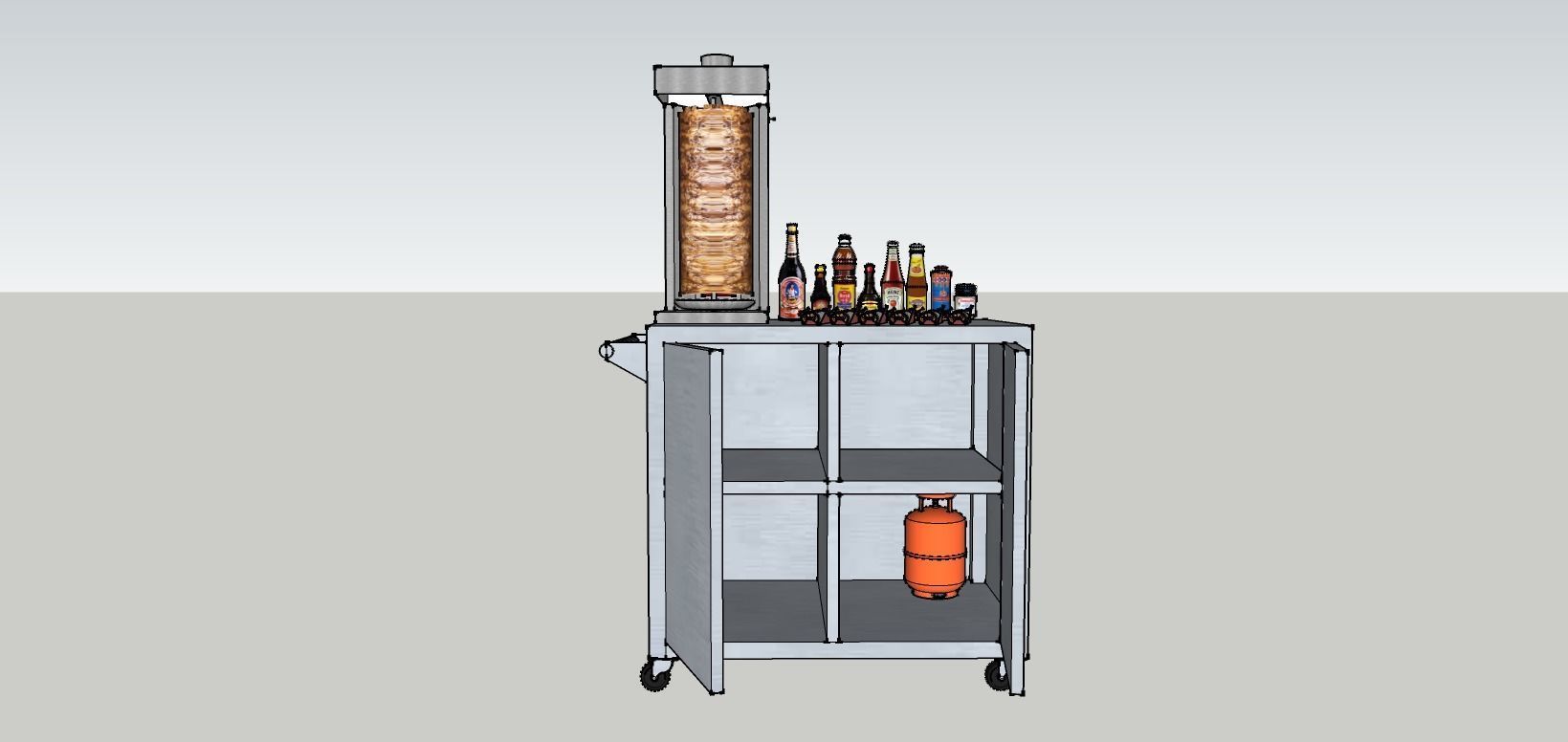 3D model SHAWARMA MACHINE VR / AR / low-poly | CGTrader