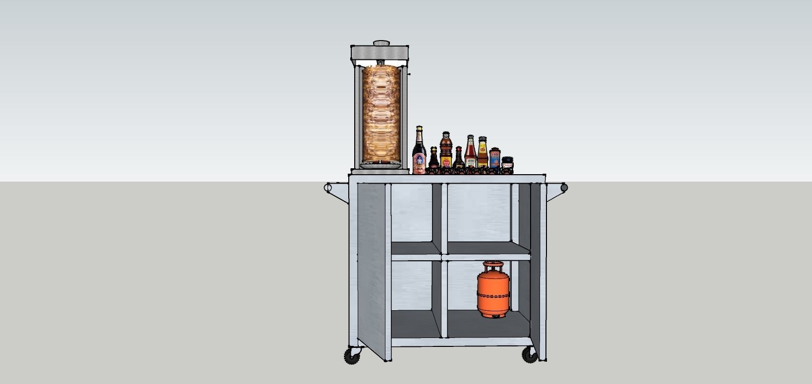 3D model SHAWARMA MACHINE VR / AR / low-poly | CGTrader