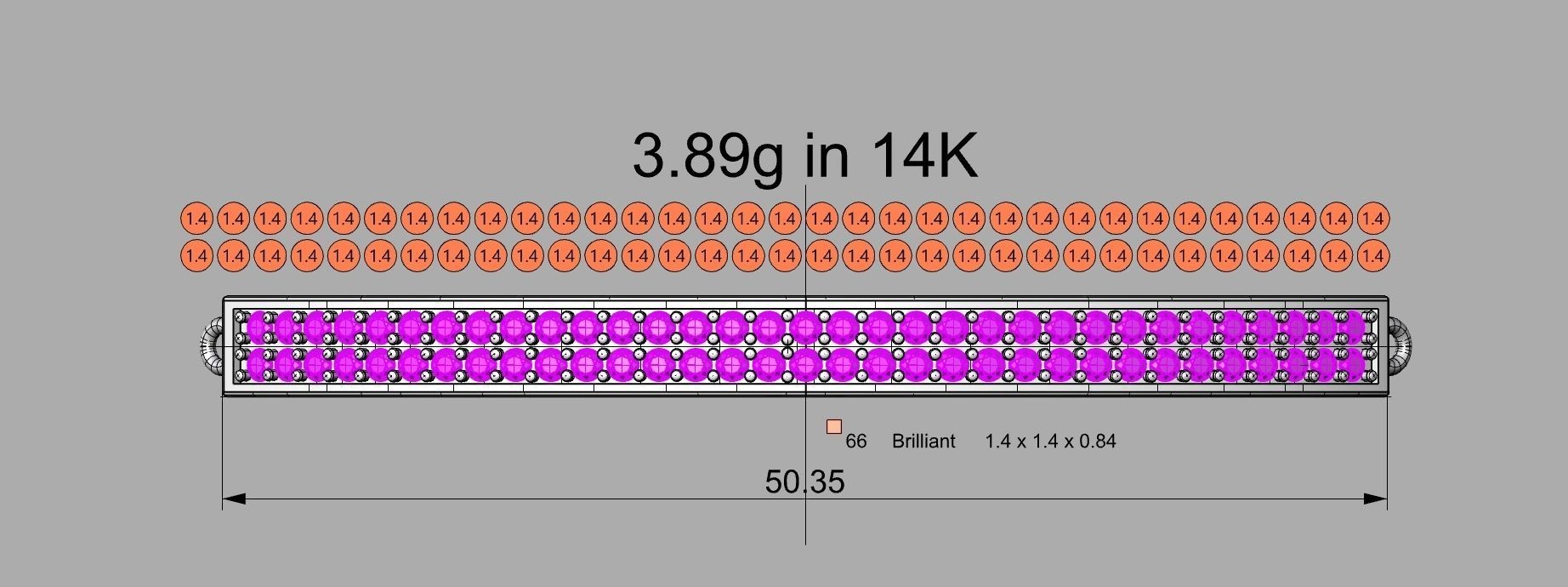 2 line bracelet 3D model 3D printable | CGTrader
