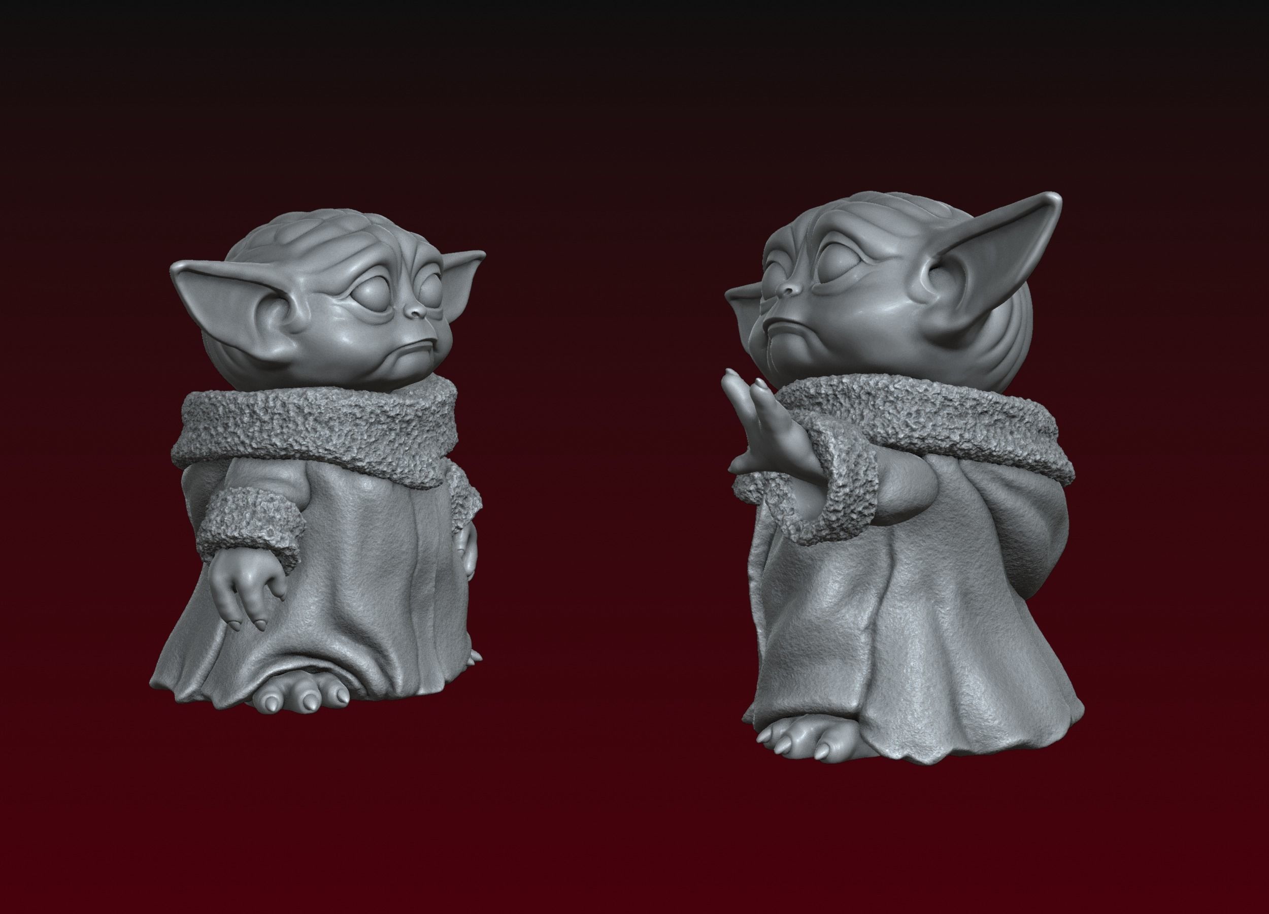 Baby Yoda 3D model 3D printable | CGTrader