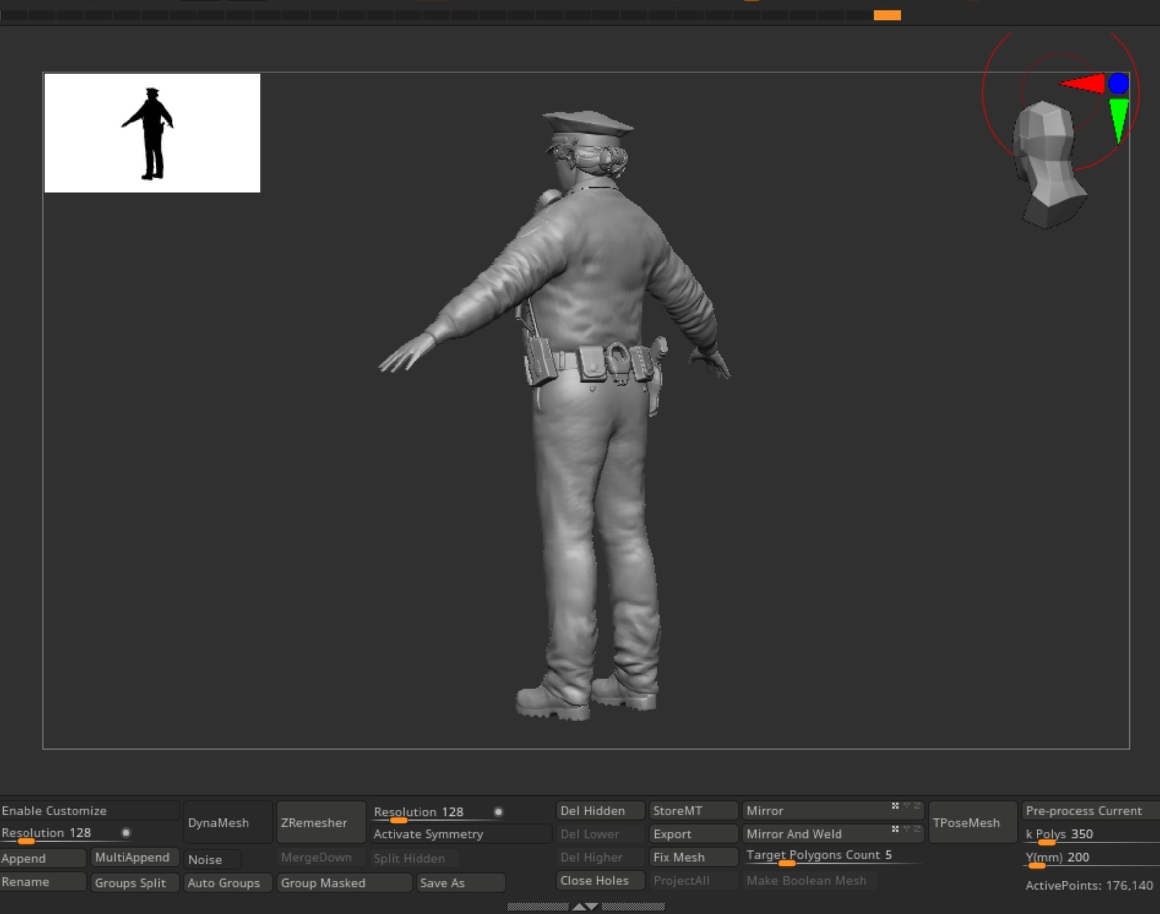 Female Cop detailed 3D model for 3D printing 3D model 3D printable ...