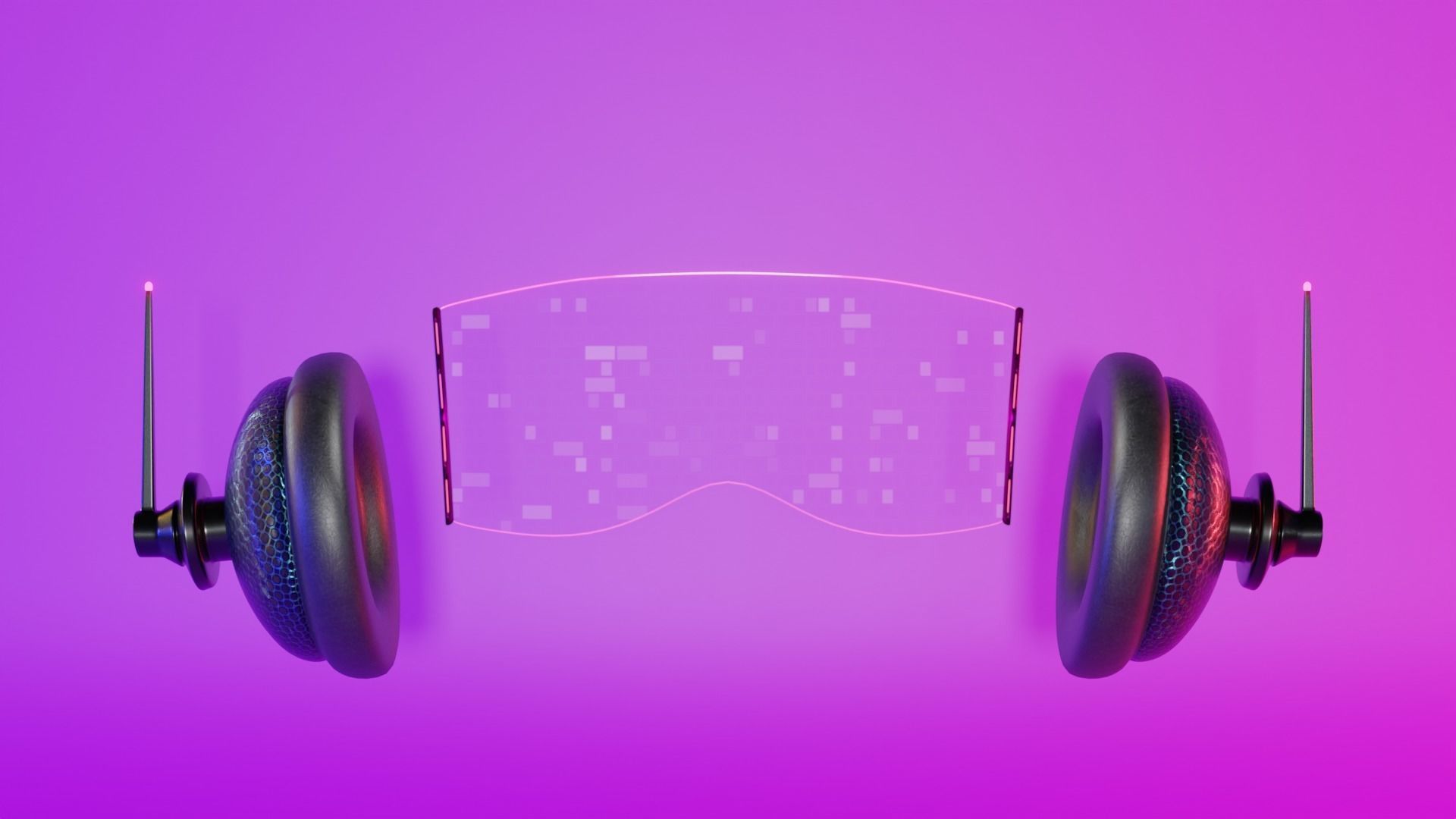 SciFi Headset glasses and Headphones Low Poly free VR / AR / low-poly ...