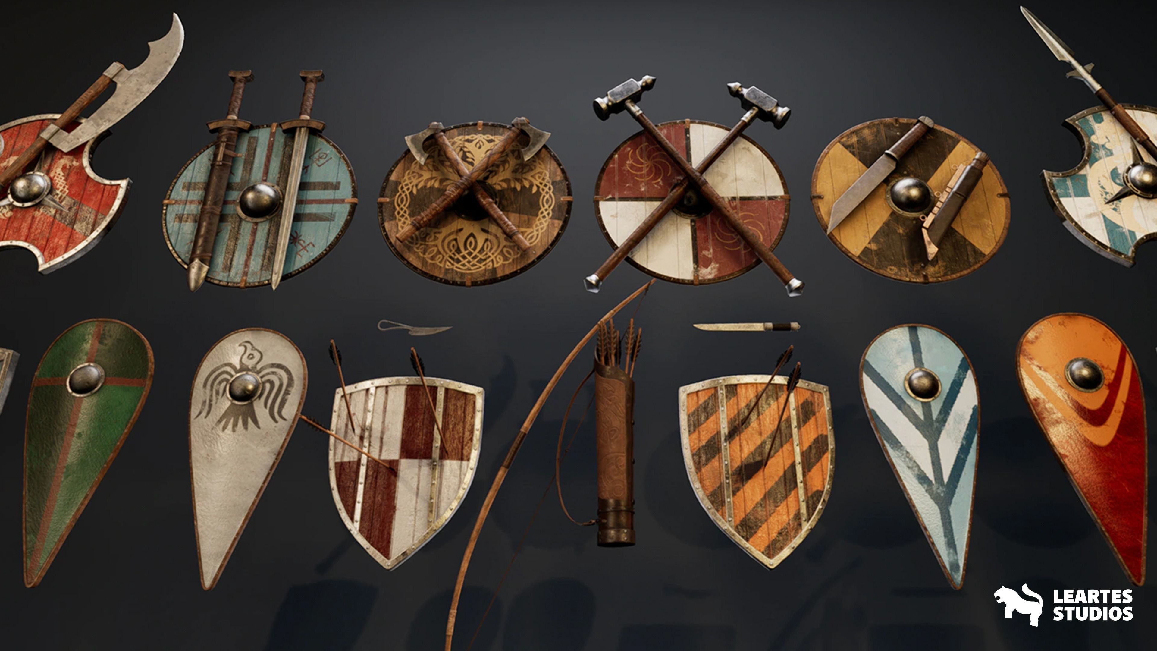 3D model Medieval Environments Mega Bundle 11 Packs VR / AR / low-poly ...