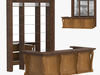 Bar counter in colonial style 3D model | CGTrader