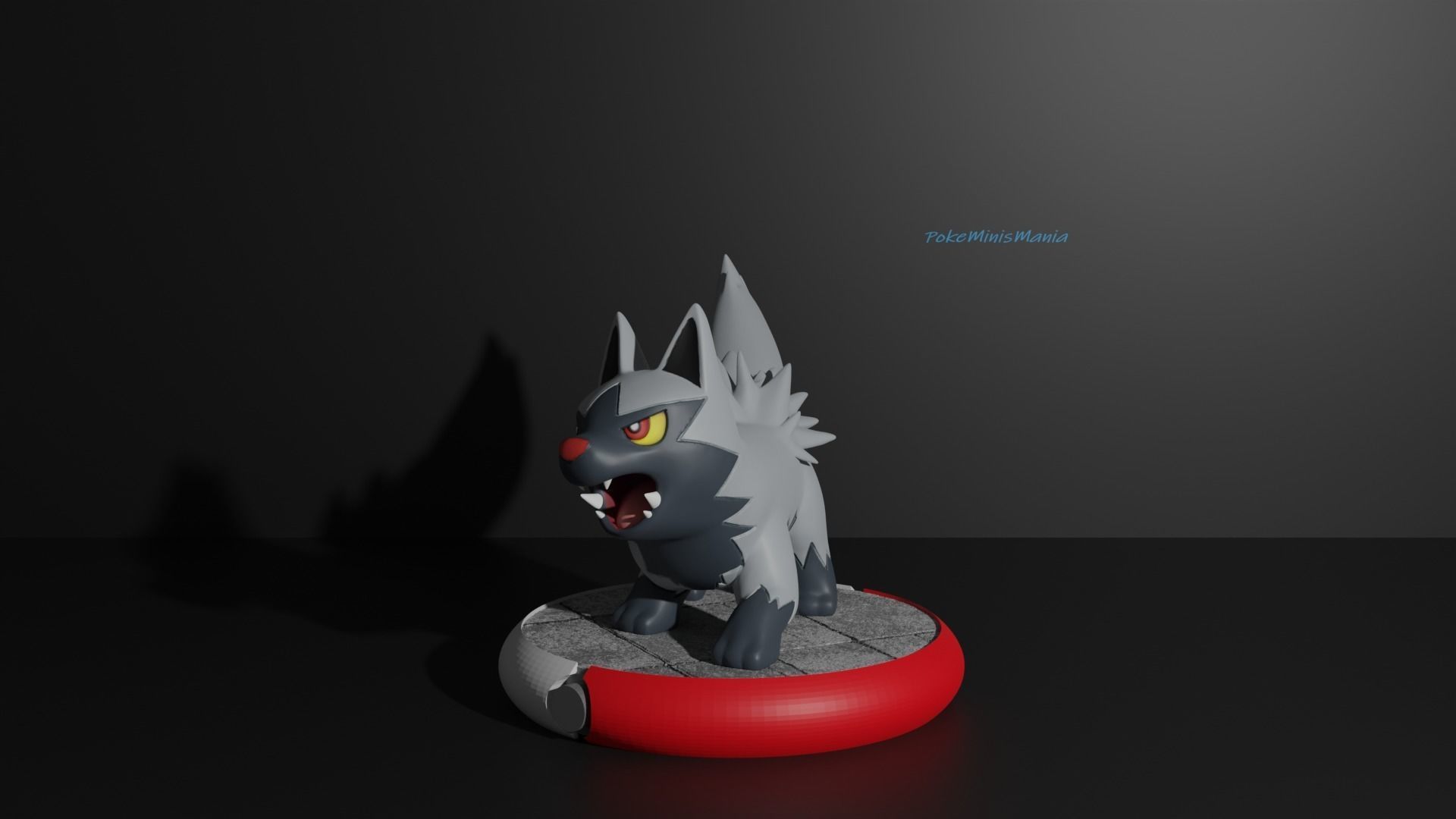 Poochyena pokemon 3D print model free 3D model 3D printable | CGTrader
