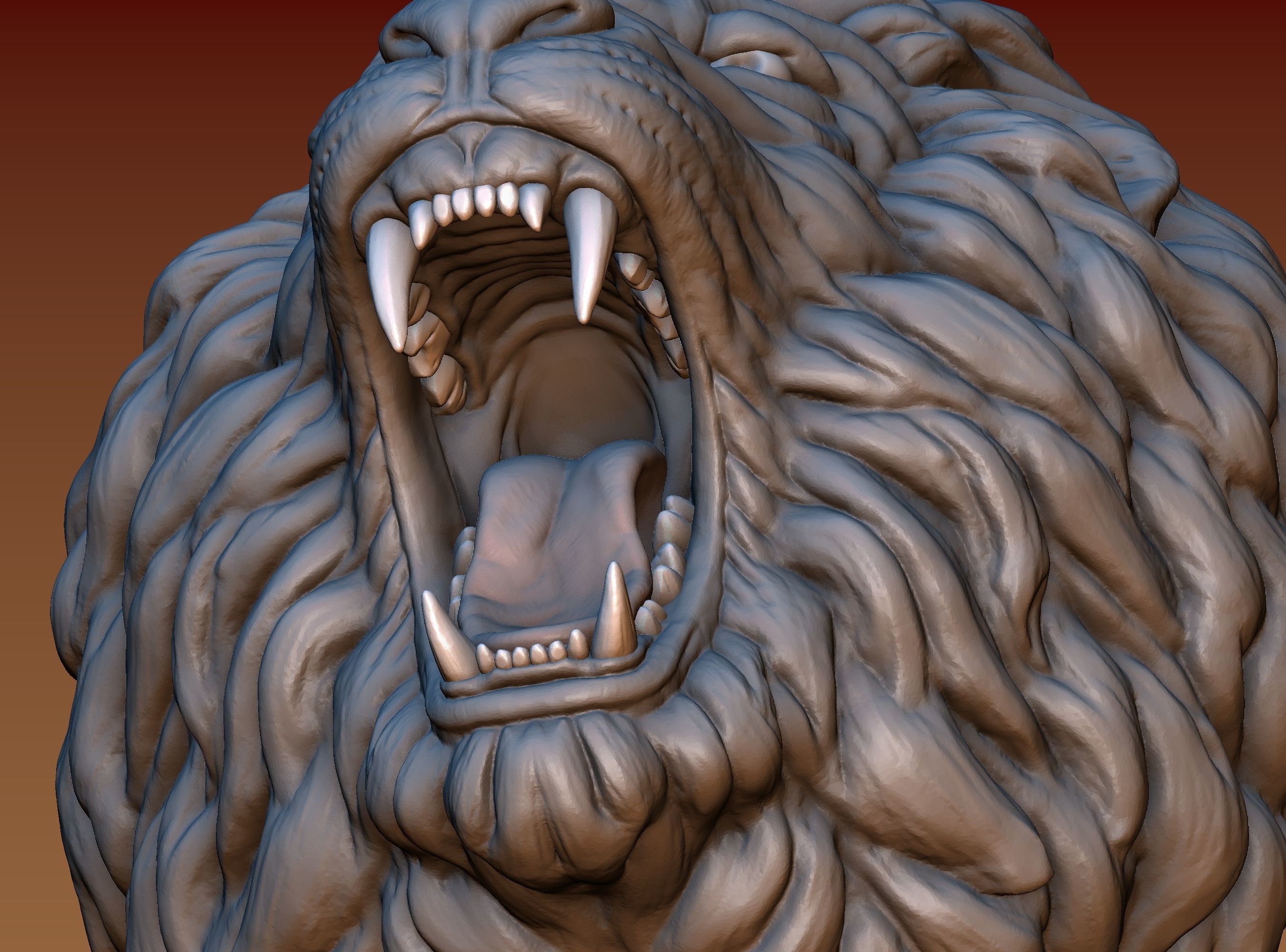 Lion head 3D model 3D printable | CGTrader