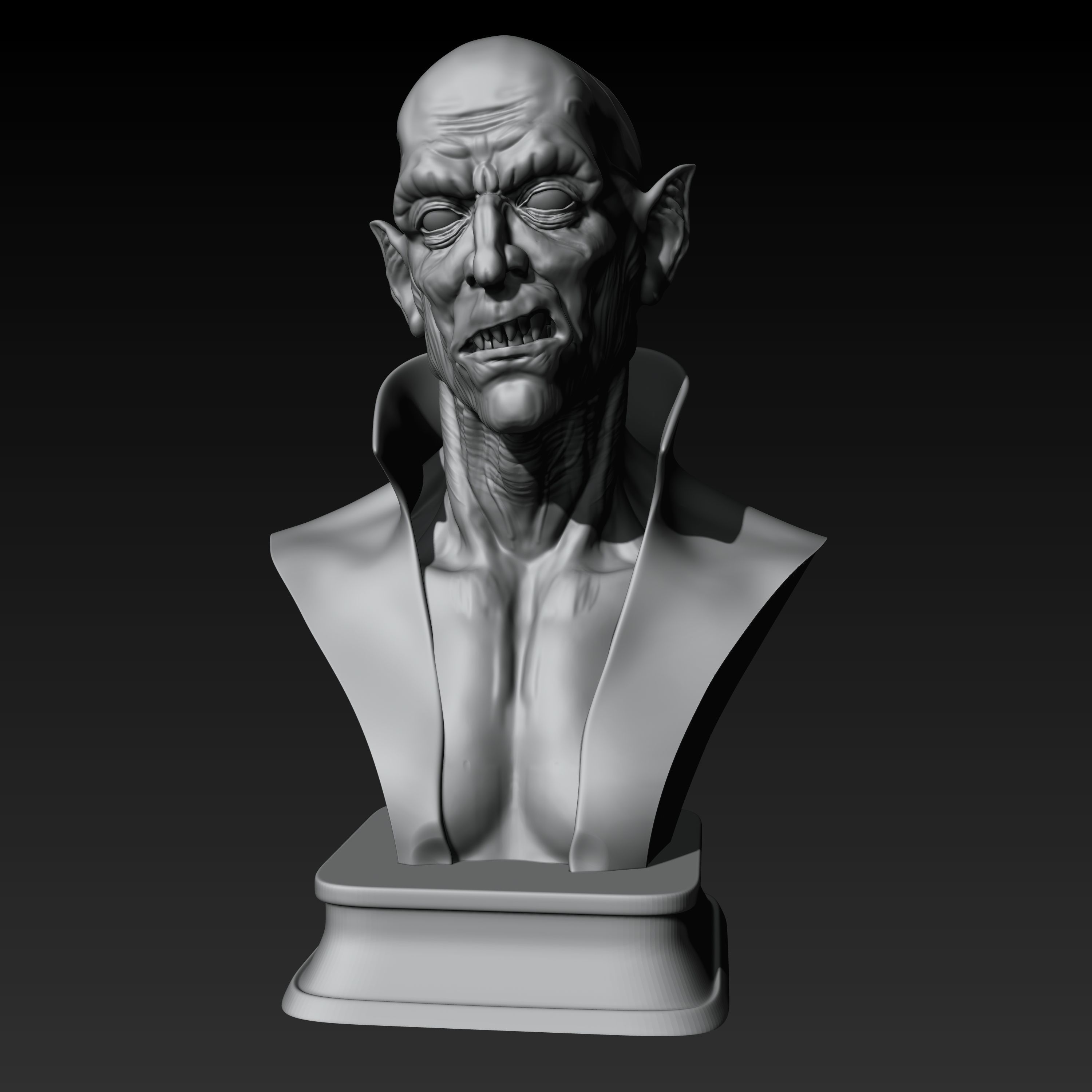 Bust vampire 3D model 3D printable | CGTrader
