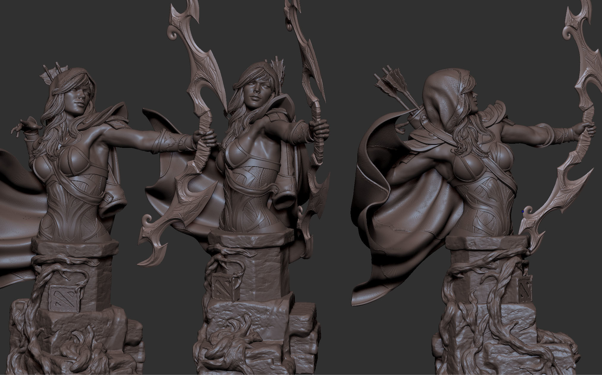Drow Ranger Dota 2 Statue 3D Print Model 3D model 3D printable | CGTrader