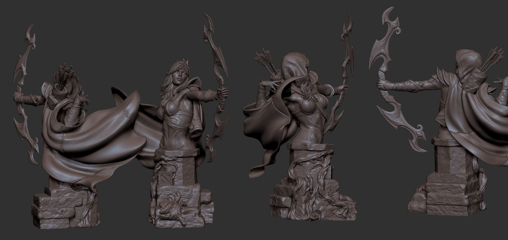 Drow Ranger Dota 2 Statue 3D Print Model 3D model 3D printable | CGTrader
