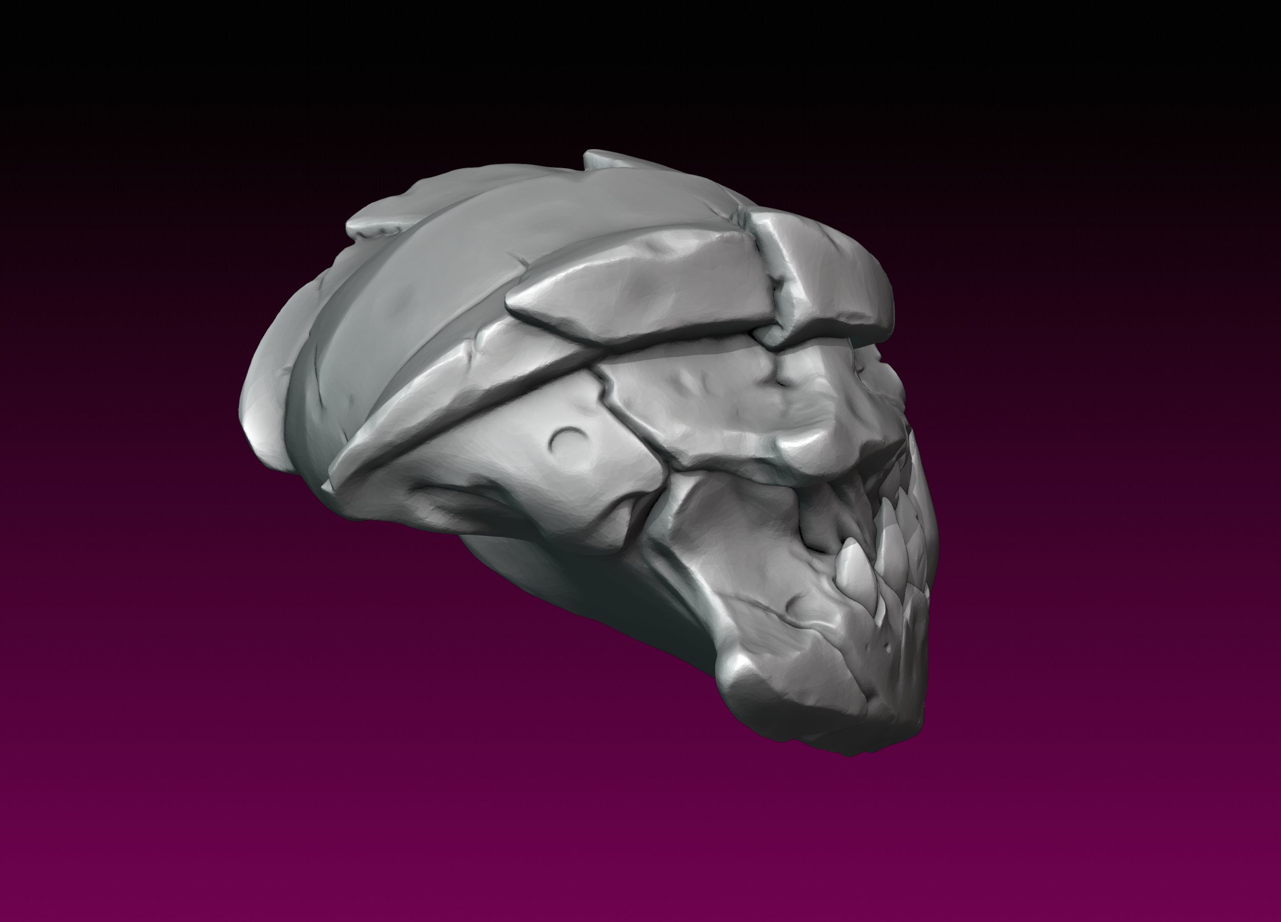 Stone Demon Skull 3D model 3D printable | CGTrader