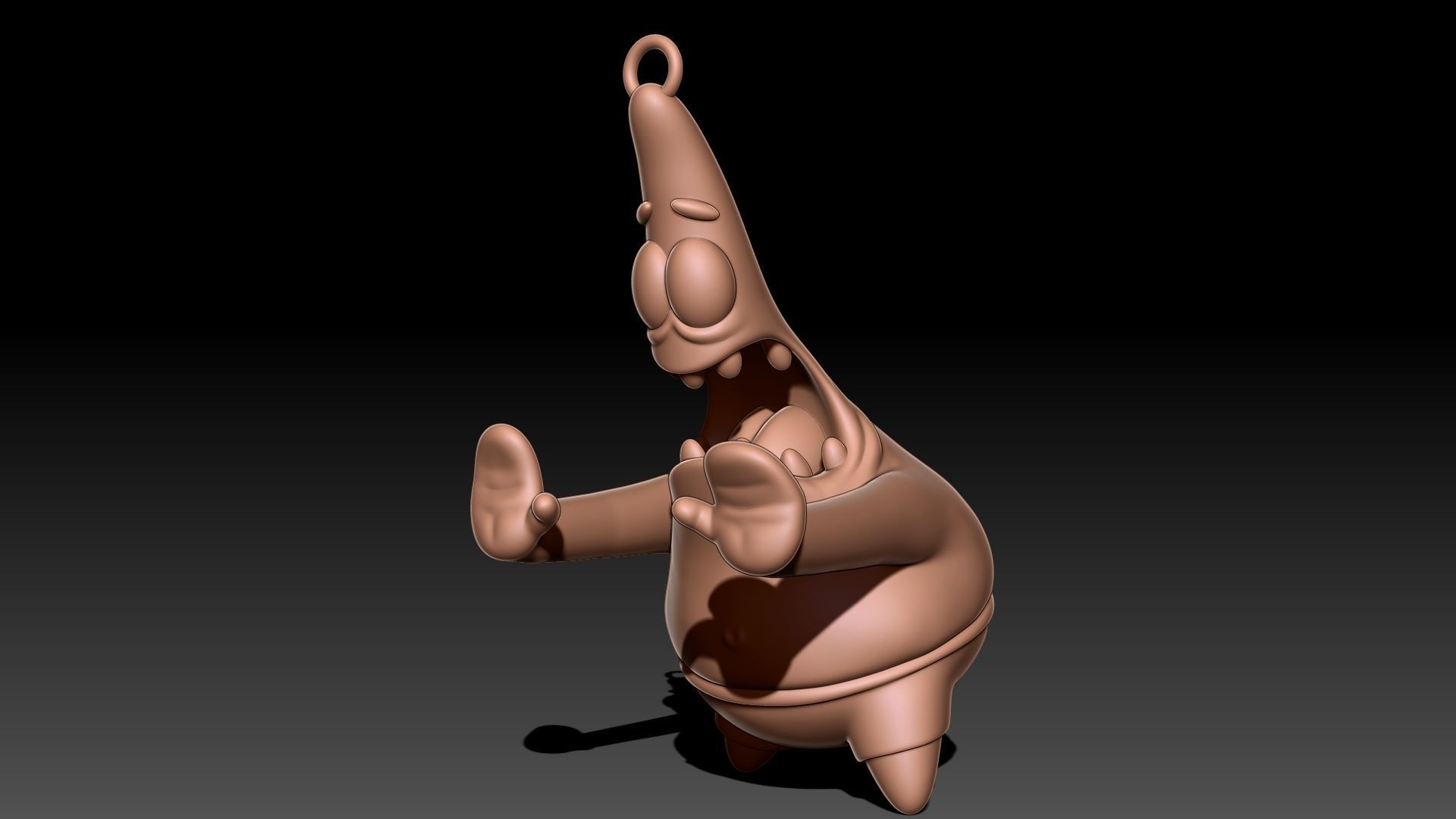 Patrick Star keyhain 3D model 3D printable | CGTrader