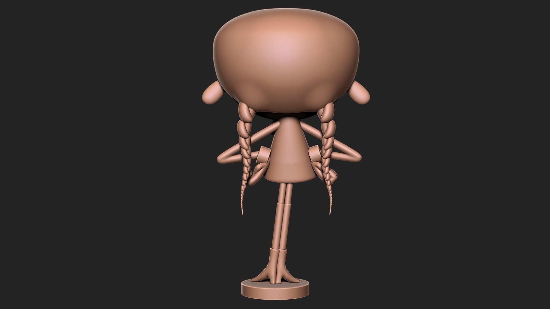 wednesday addams with base 3D model 3D printable | CGTrader