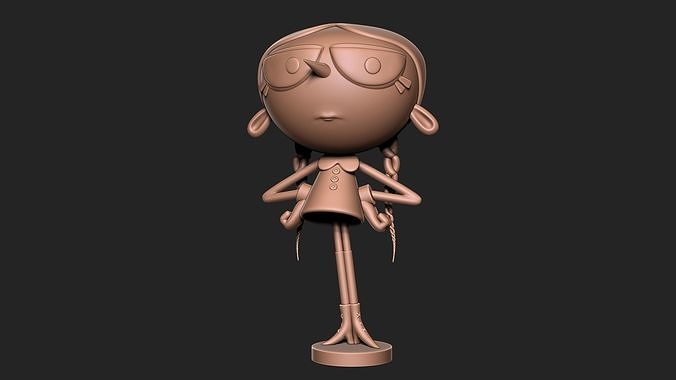 wednesday addams with base 3D model 3D printable | CGTrader