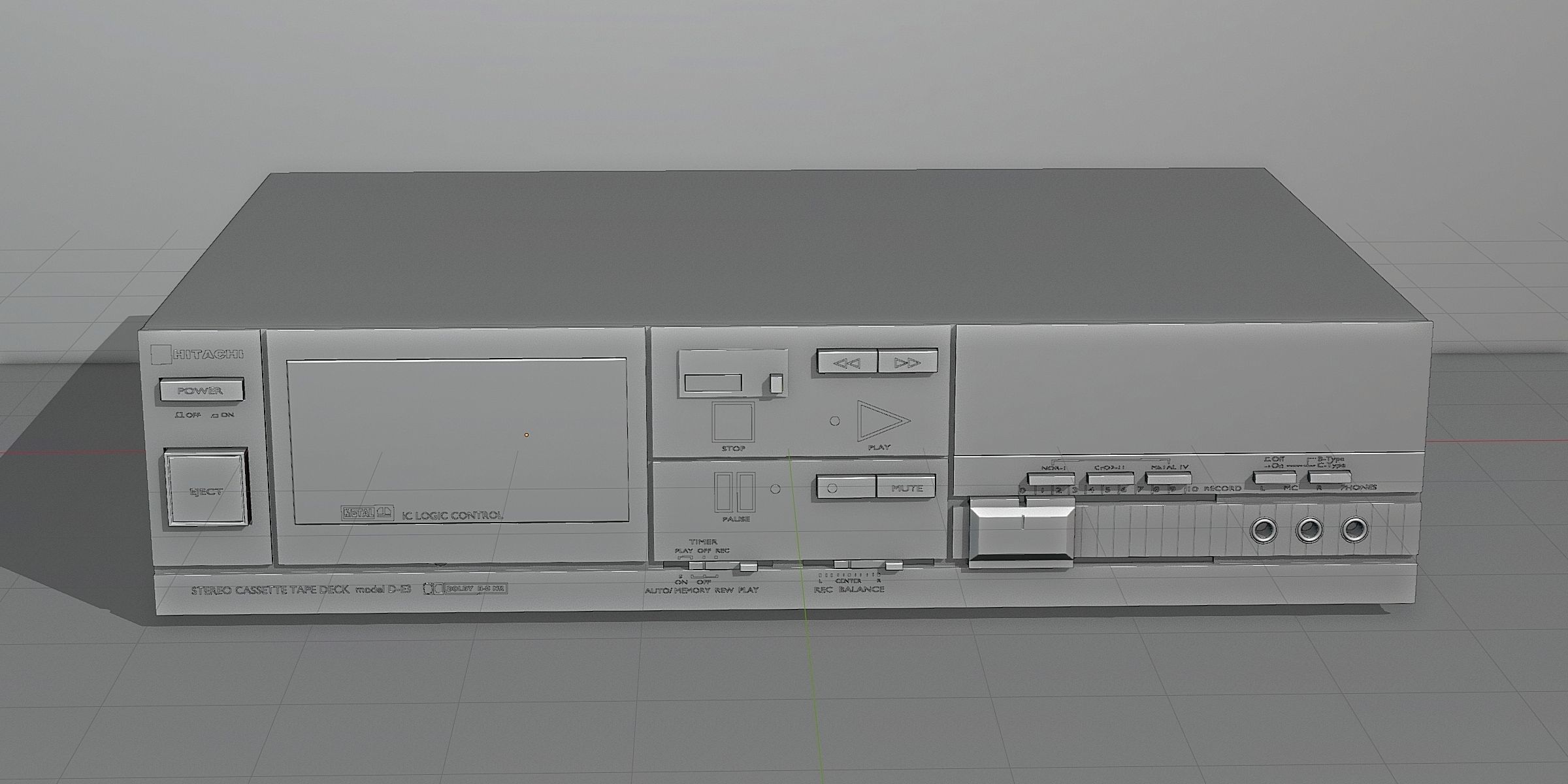 Vintage stereo cassette deck 3D model | CGTrader