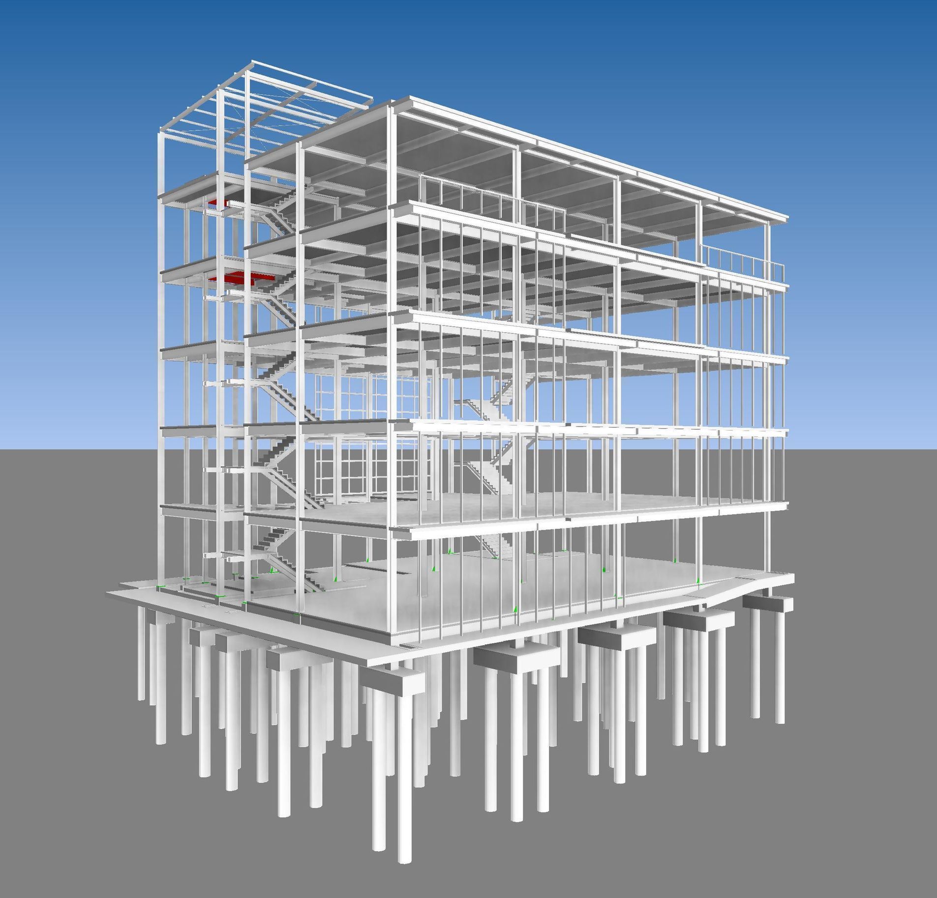 Building in structure by REVIT 3D model | CGTrader