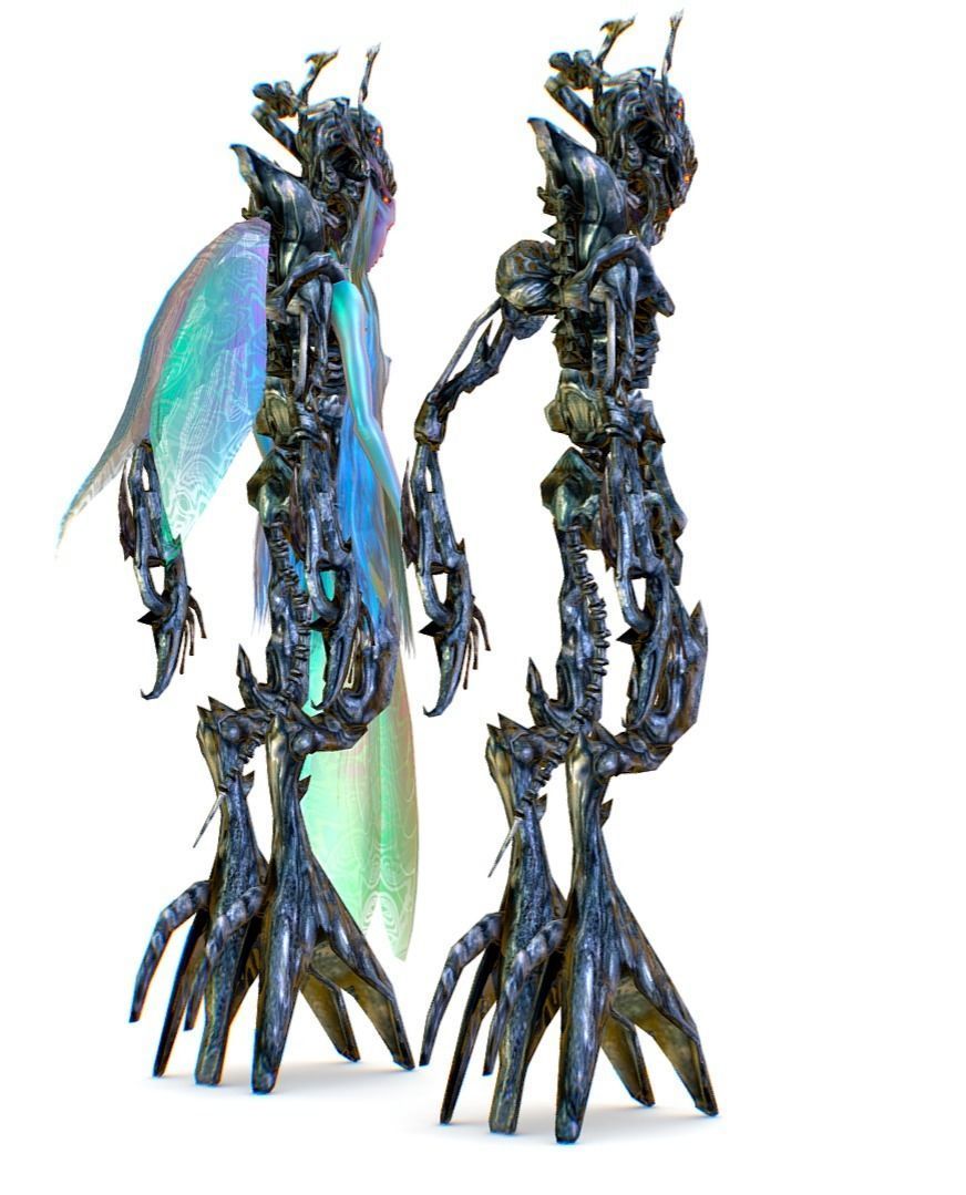 3D model bone monster robot android woman VR / AR / low-poly | CGTrader