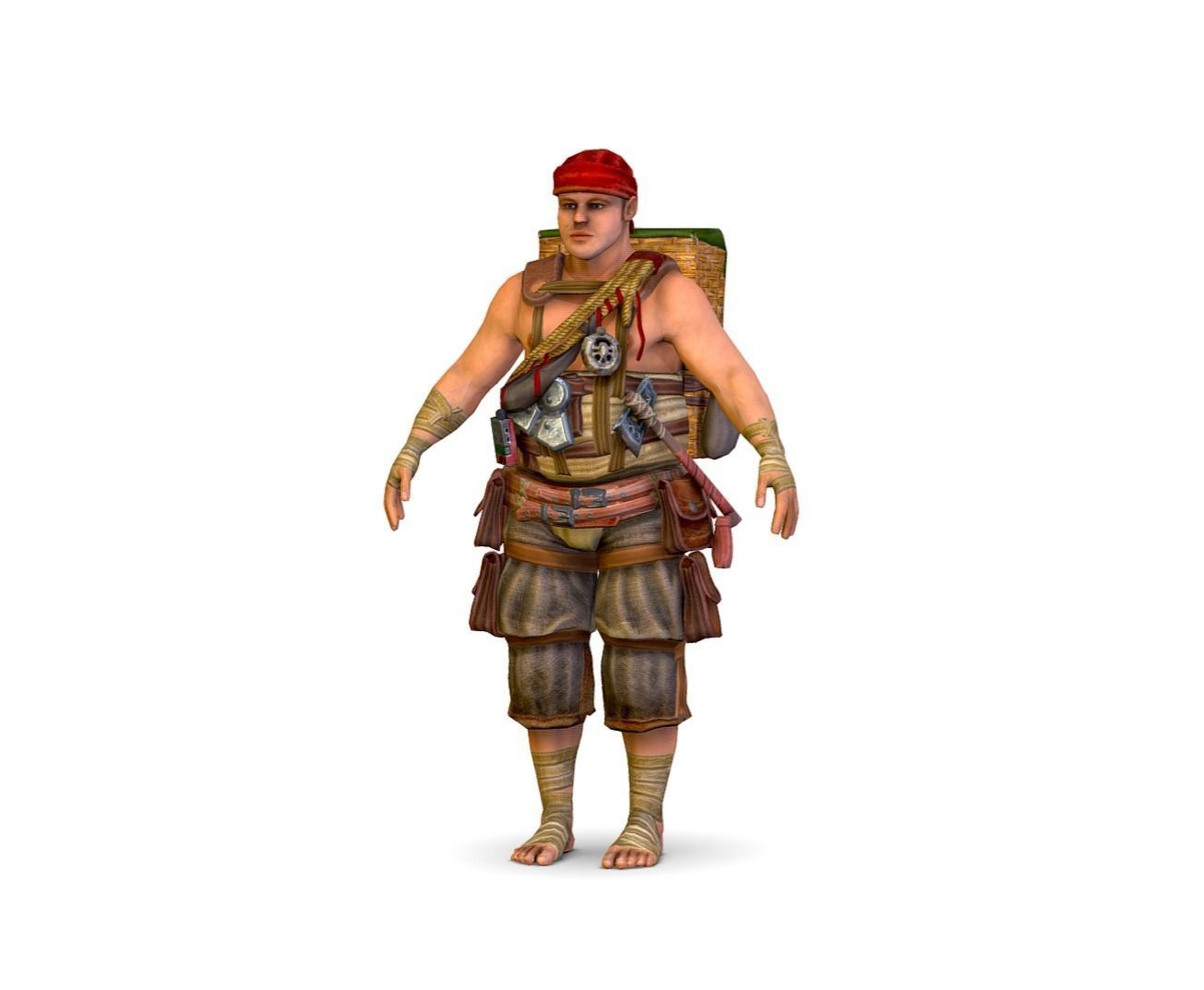 3D model Low Poly model Man Salesman Character VR / AR / low-poly ...
