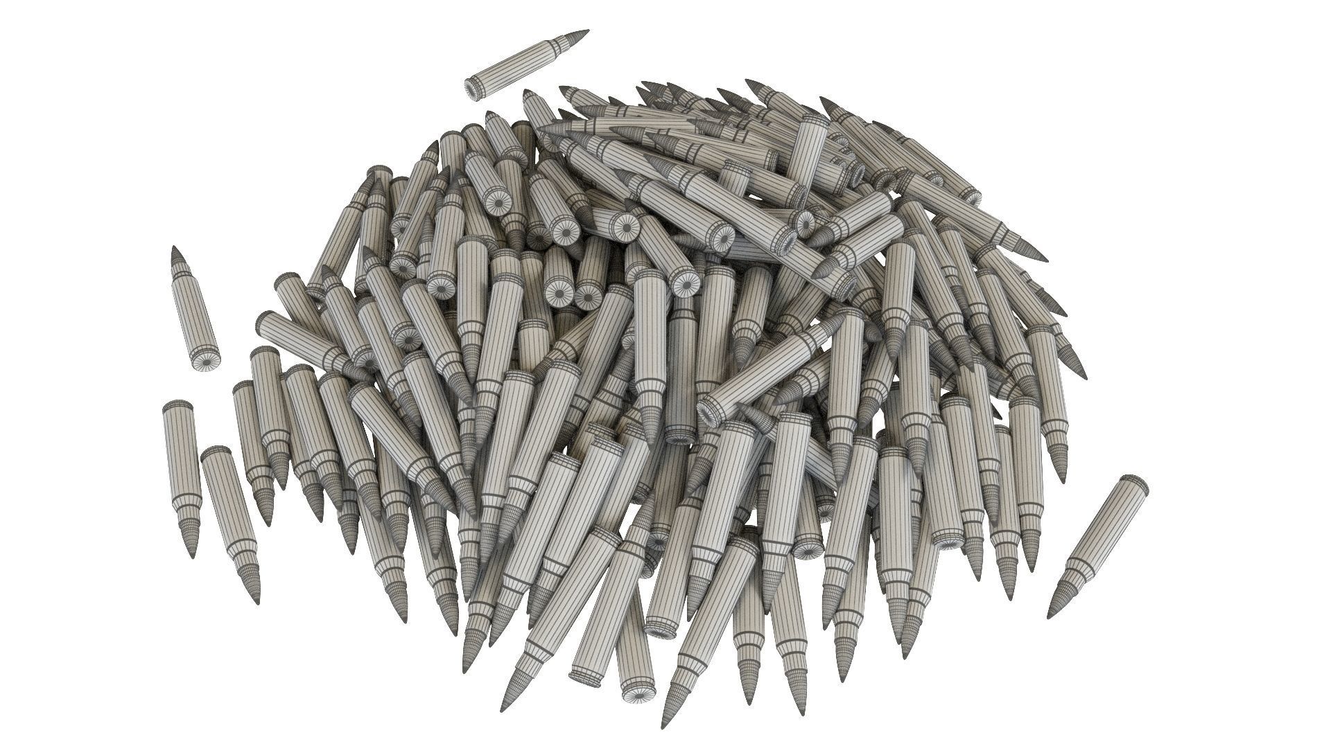 Bullets Pile in the floor 2 3D model | CGTrader