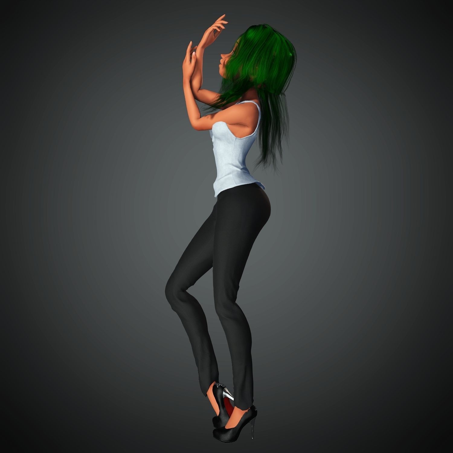 Dancing Cartoon Girl Character For Toons 3D model animated rigged ...