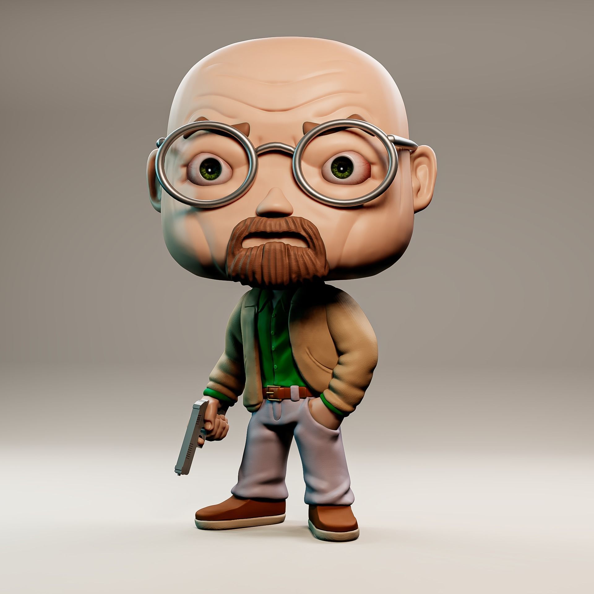 Little walter white 3D model 3D printable | CGTrader