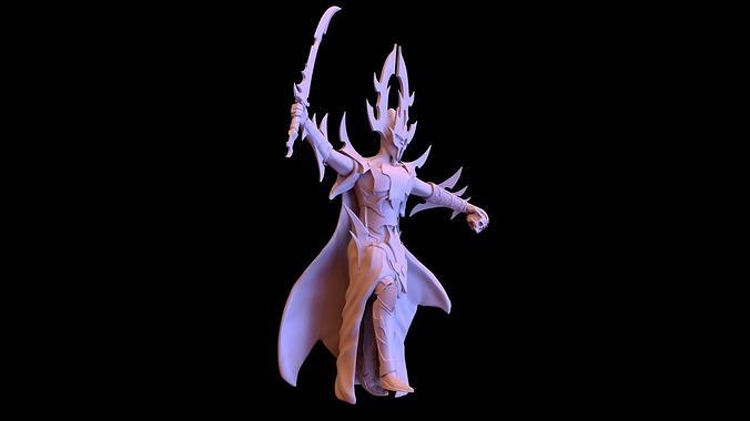 Statue God Shadow Elf 3D model 3D printable | CGTrader