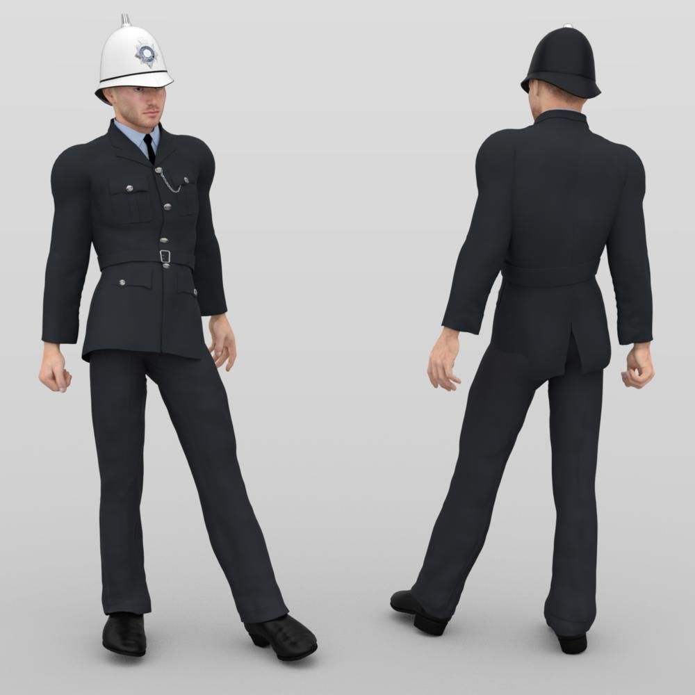 Police Constable M4 for DAZ Studio 3D model rigged | CGTrader