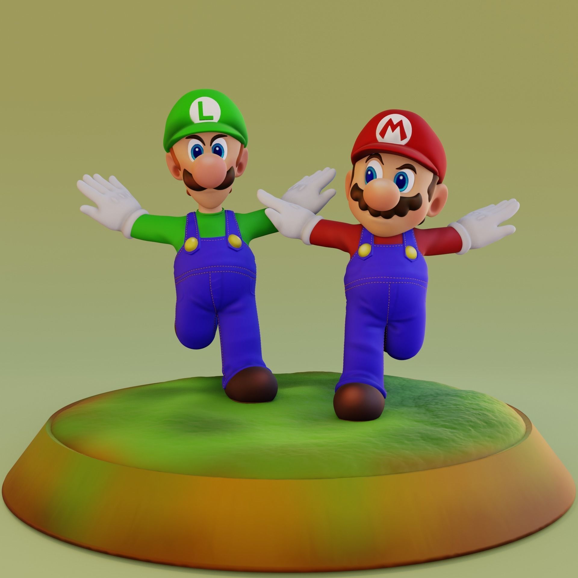 Mario e Luigi Super Mario The Movie free 3D model 3D printable | CGTrader
